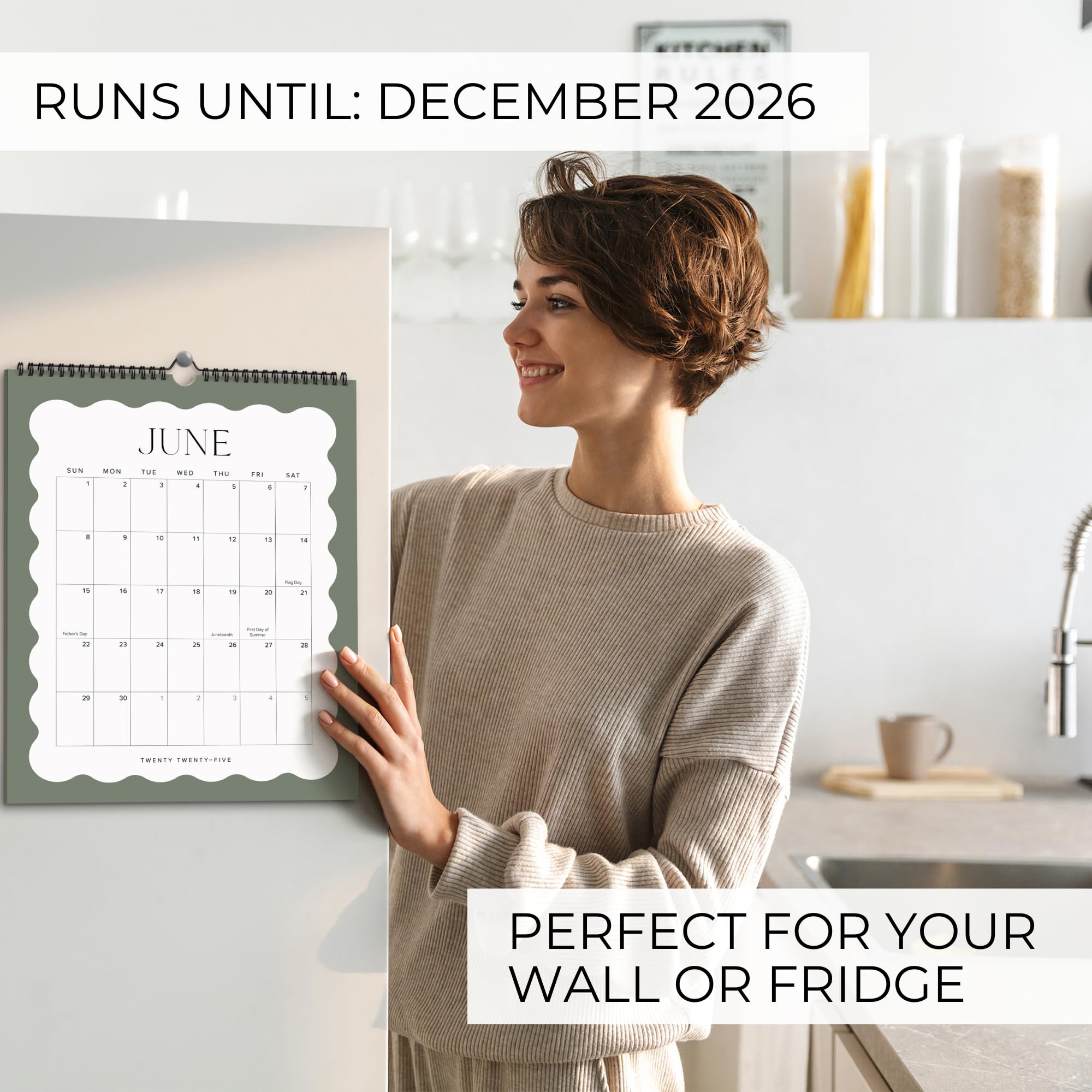 Snapklik.com : Aesthetic 2026 Wall Calendar - Runs Until December 2026 ...