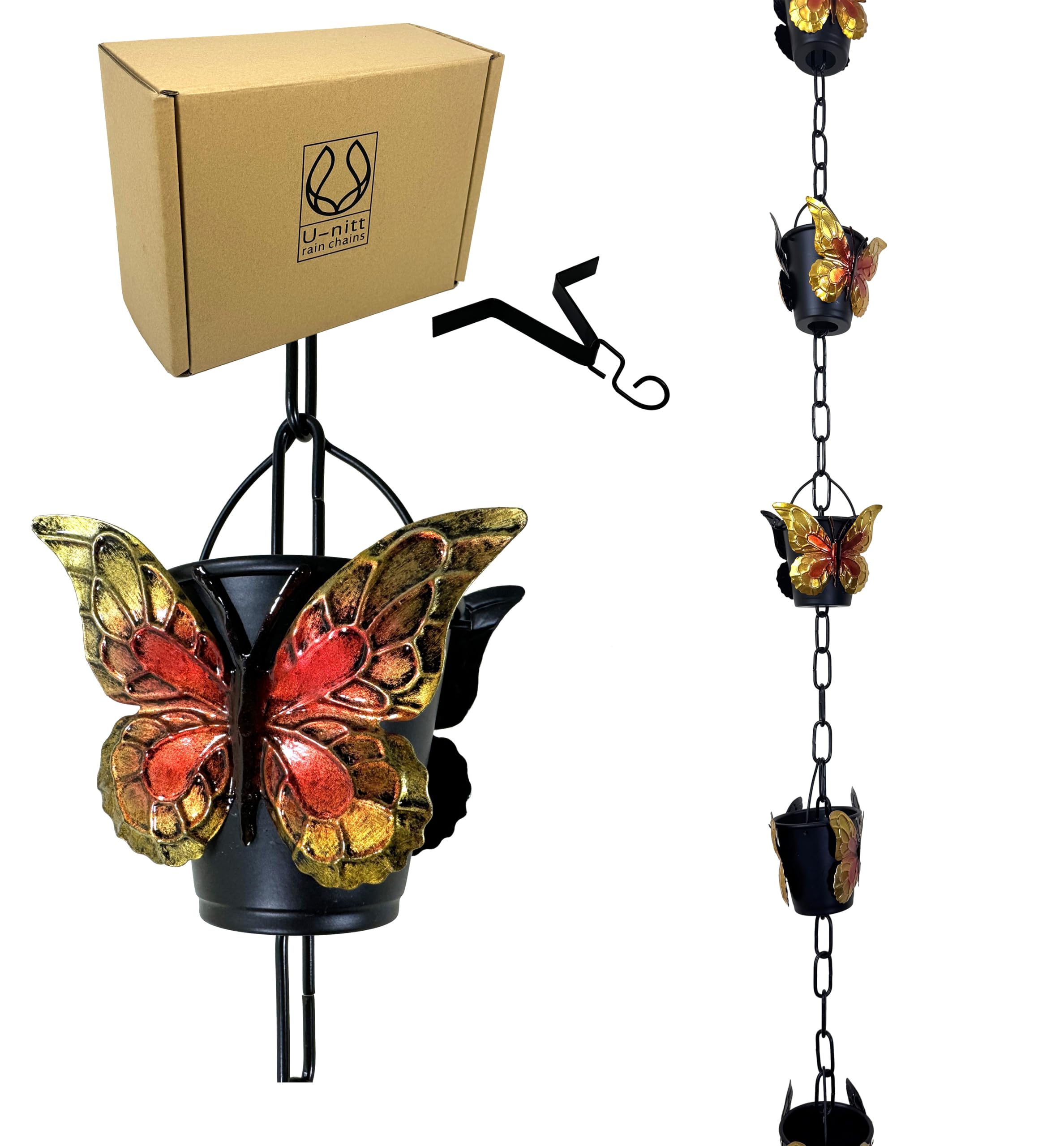 Amazon.com : U-nitt Rain Chains for Gutters | Rainwater Catcher ...