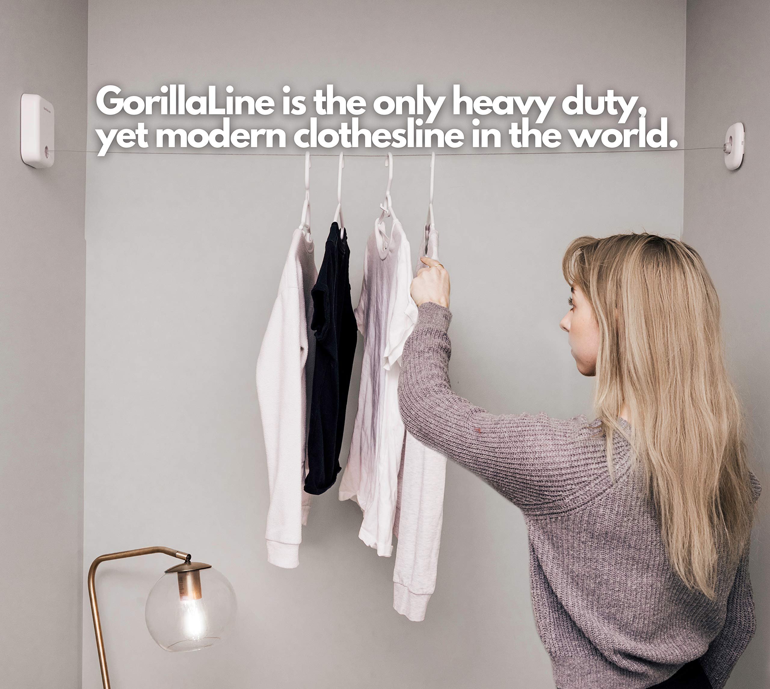GorillaLine - Retractable Clothesline Indoor Outdoor Clothes Line ...