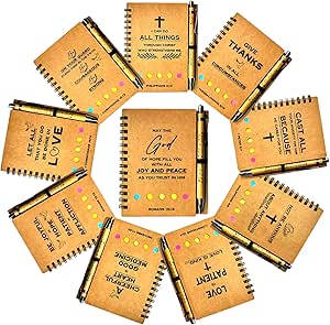 Amazon.com : 10 Sets Christian Notebooks Bulk Prayer Journals Inspirational Christian Gifts ...