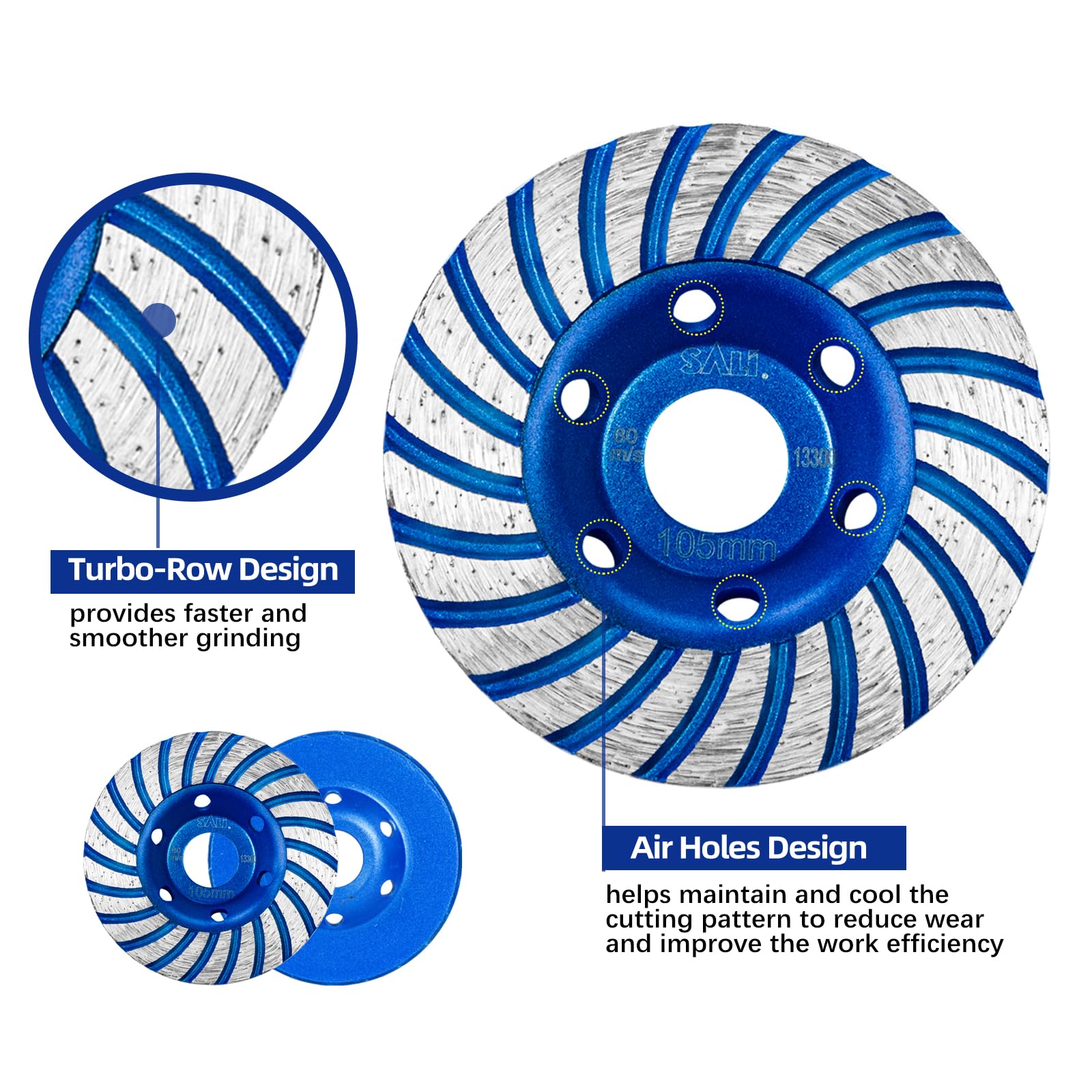 Snapklik.com : SALI Diamond Concrete Grinding Wheel 4 Inch For ...