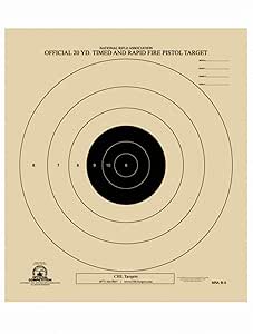 Official NRA B-5 Shooting Target, 20 Yard Timed and Rapid Fire Pistol ...