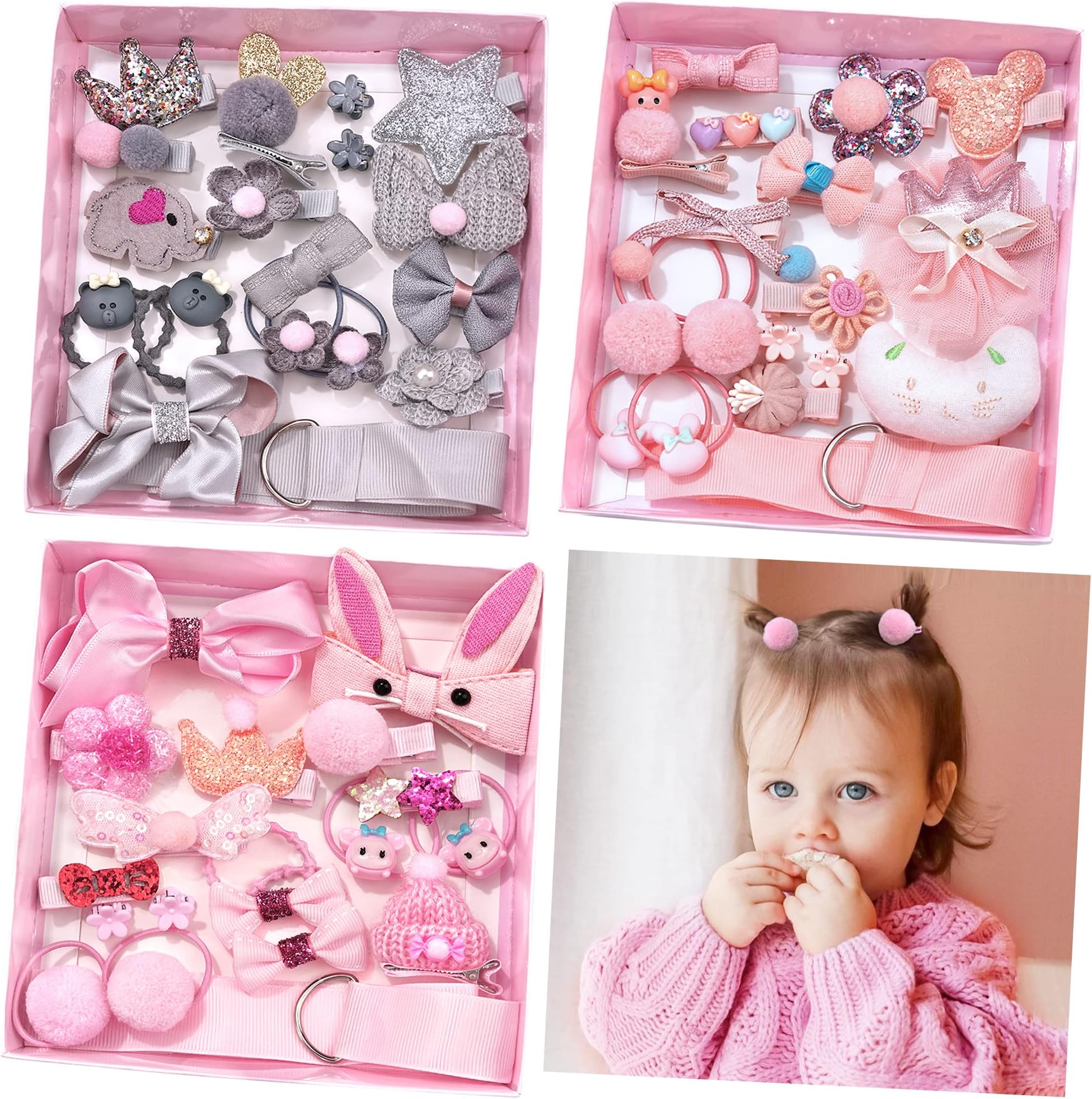 Amazon.com: JOYOYO 54 Pieces Baby Girls Hair Accessories Set,Fully ...