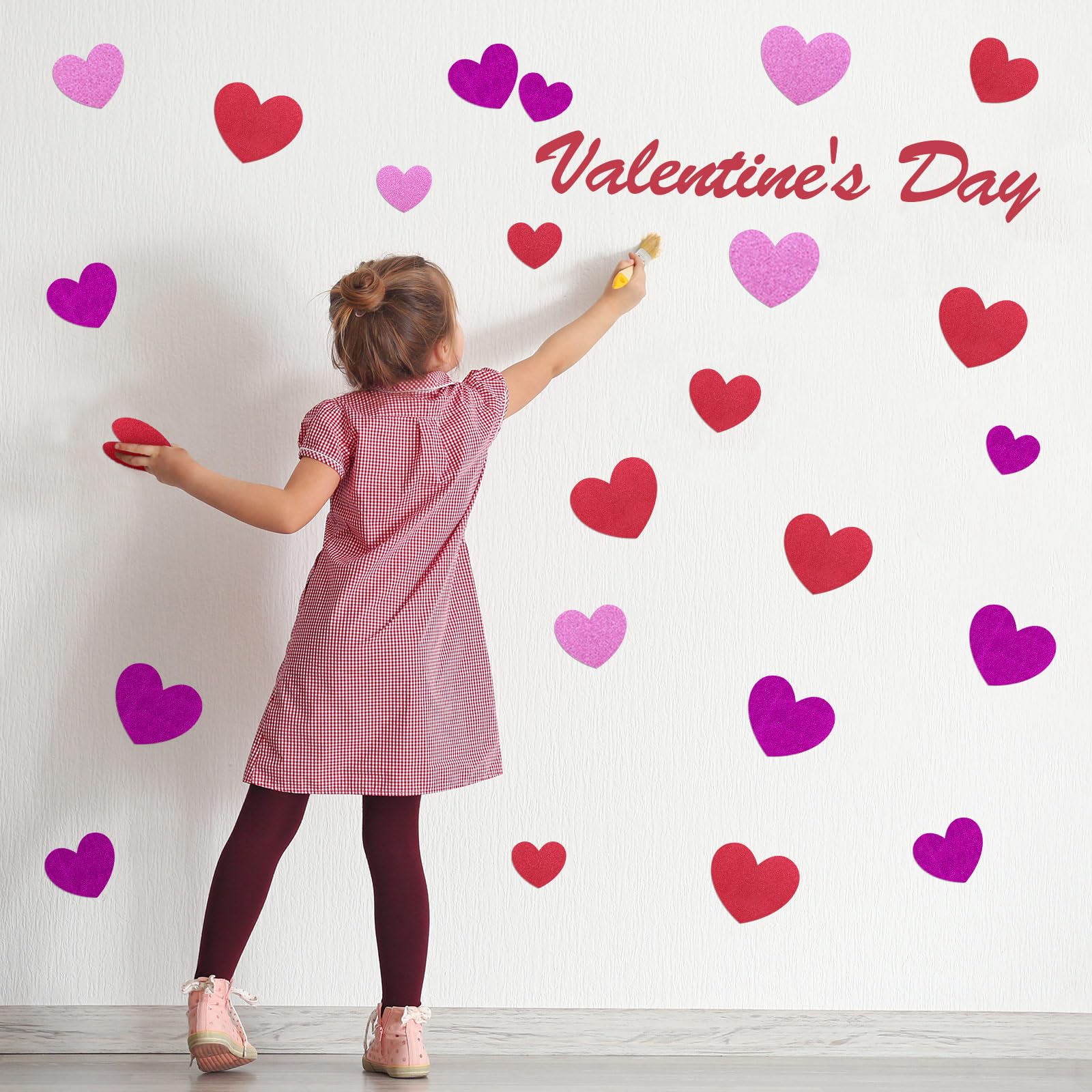 Snapklik.com : 90 Pcs Heart Cutouts Classroom Bulletin Board Decoration ...