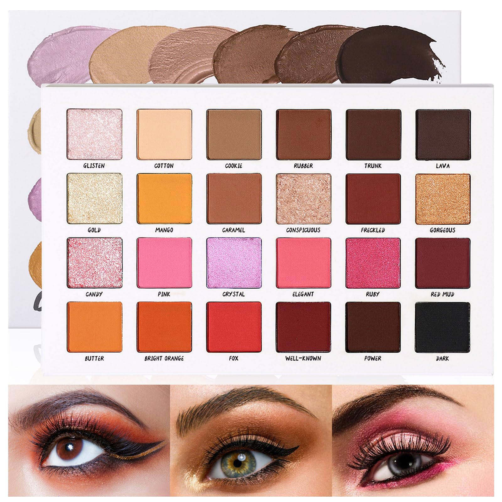 Amazon.com : LANDMOON CREATIST 24 Color Eyeshadow Palette, Smokey Eye ...