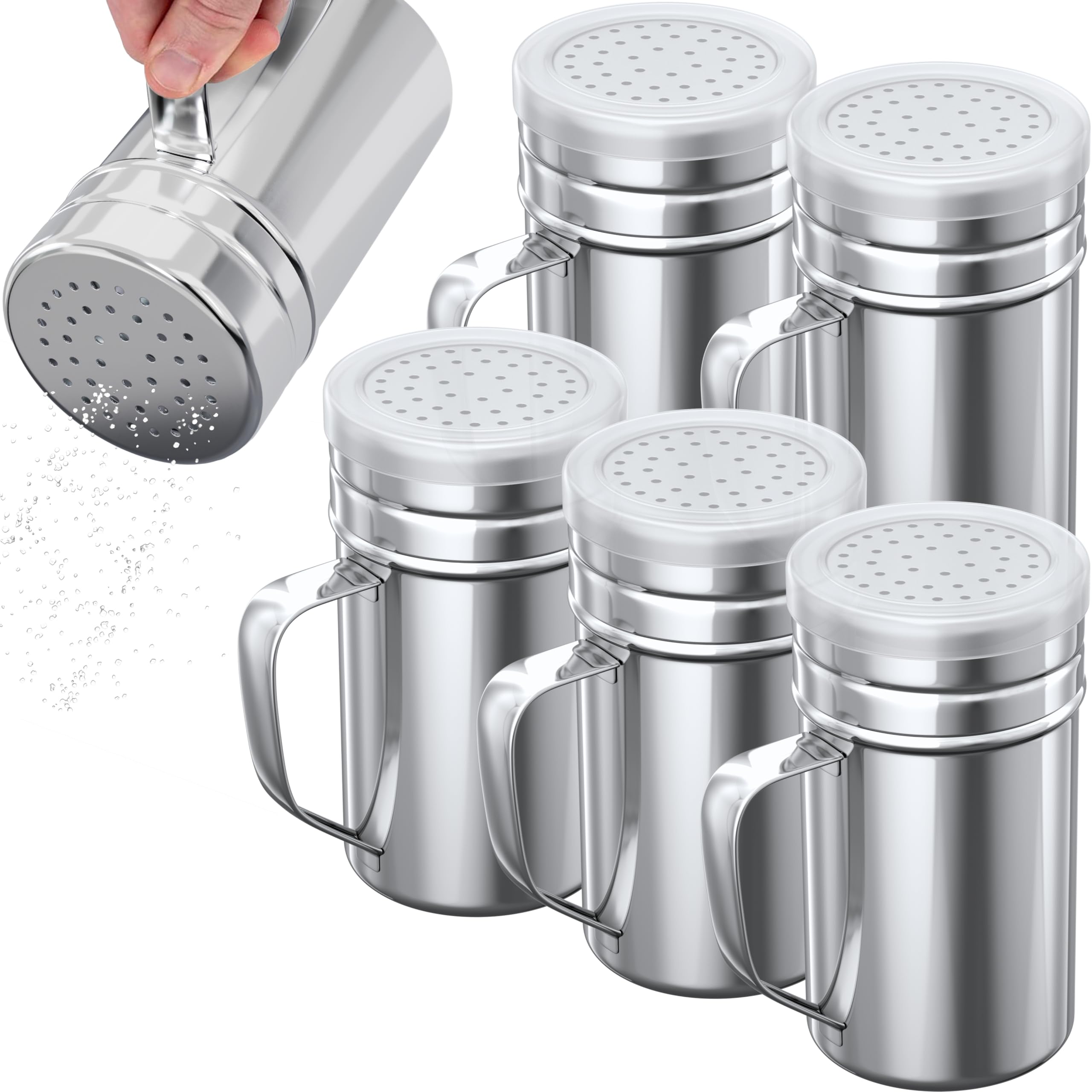 Amazon.com: CUSINIUM 14oz Large Stainless Steel Salt Pepper Dredge ...