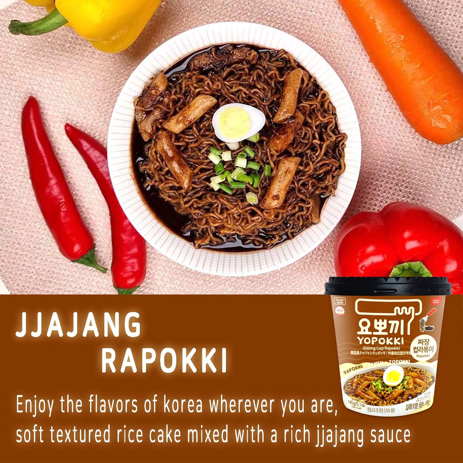 Snapklik.com : Yopokki Instant Rabokki Cup (Jjajang, Cup Of 2) Korean ...
