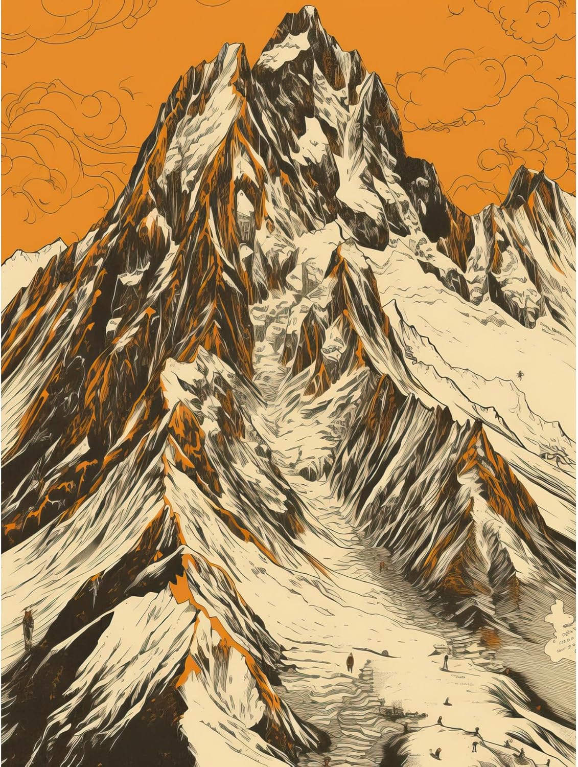 Amazon.com: Artery8 K2 Mountain Peak Summit Climbers White and Orange ...