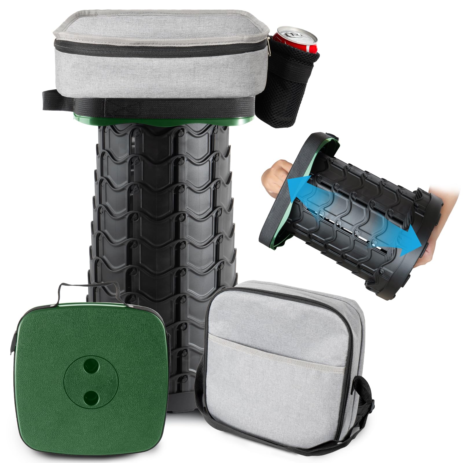 Amazon.com: Geavo Square Collapsible Stool with 3-in-1 Carry Bag ...