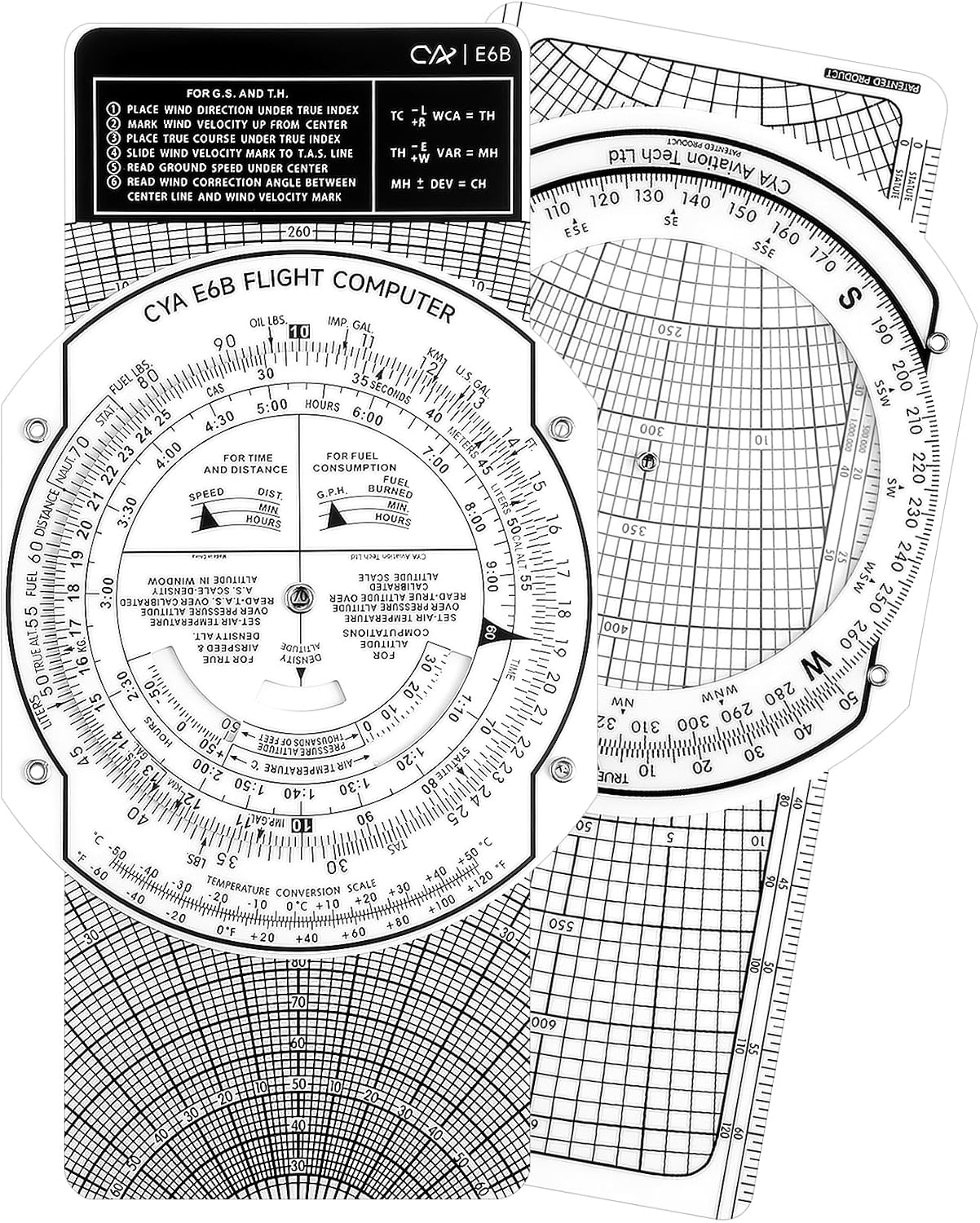 Amazon.com: Saysurey E6B Plastic Flight Computer for Pilots Aviation ...
