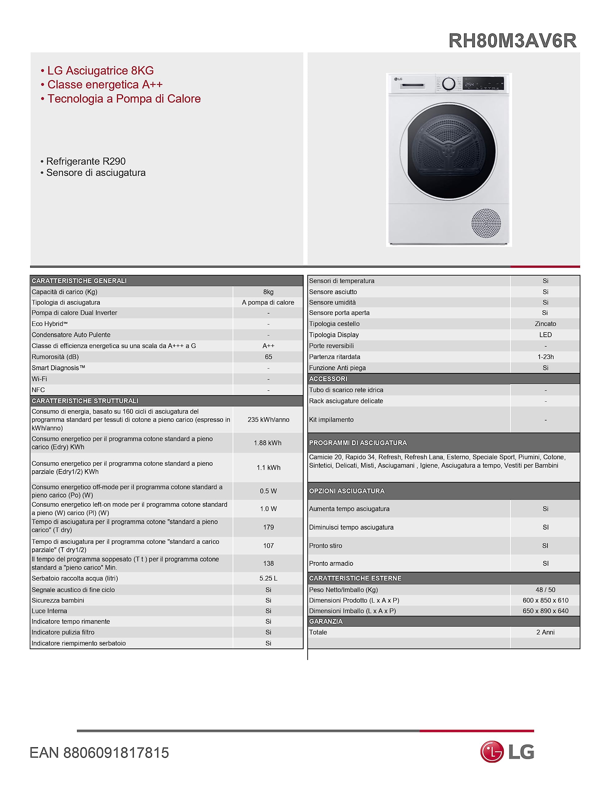 Hotpoint - Asciugatrice 9 Kg NT M11 92WK IT - Asciugatrice Pompa Calore ...