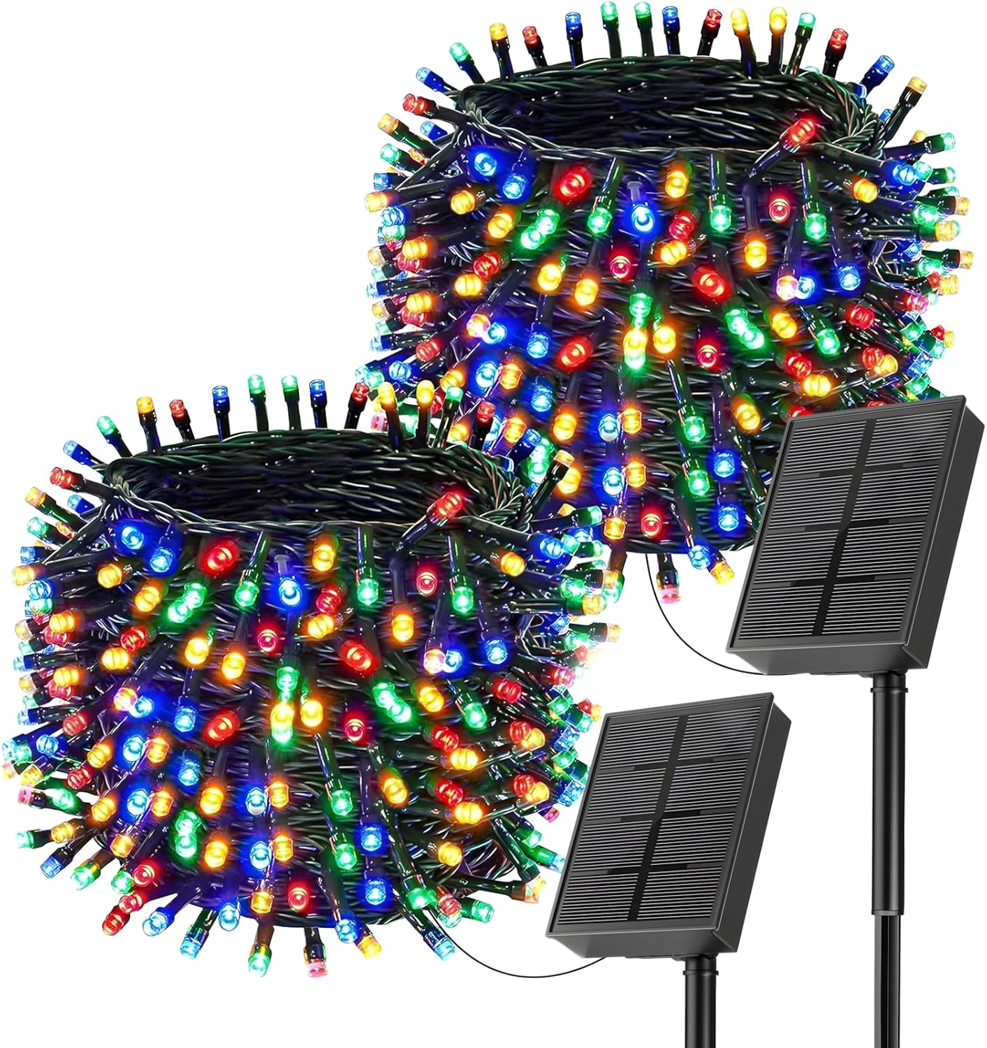 Maokot Solar Christmas Lights Outdoor,2 Pack Total 144ft 400 LED ...