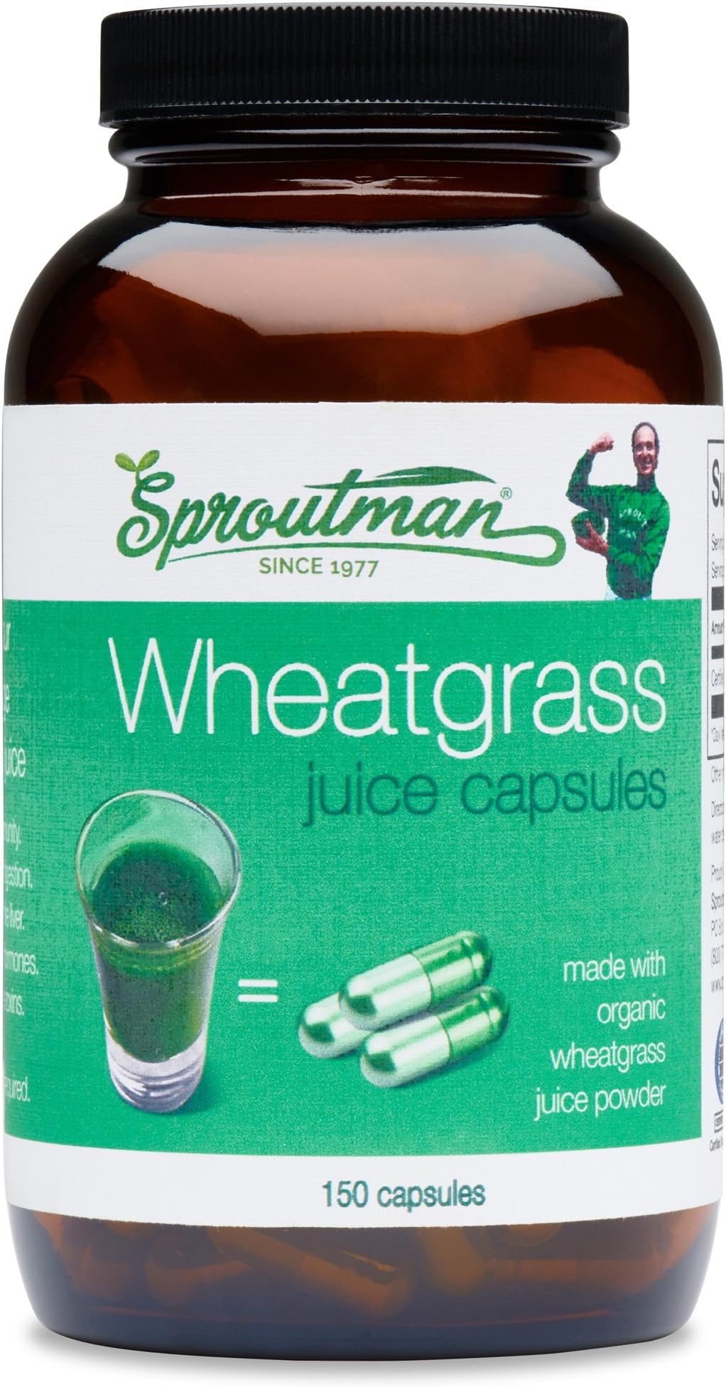 Amazon.com: Organic Wheatgrass Juice Powder Capsules by Sproutman - 100 ...