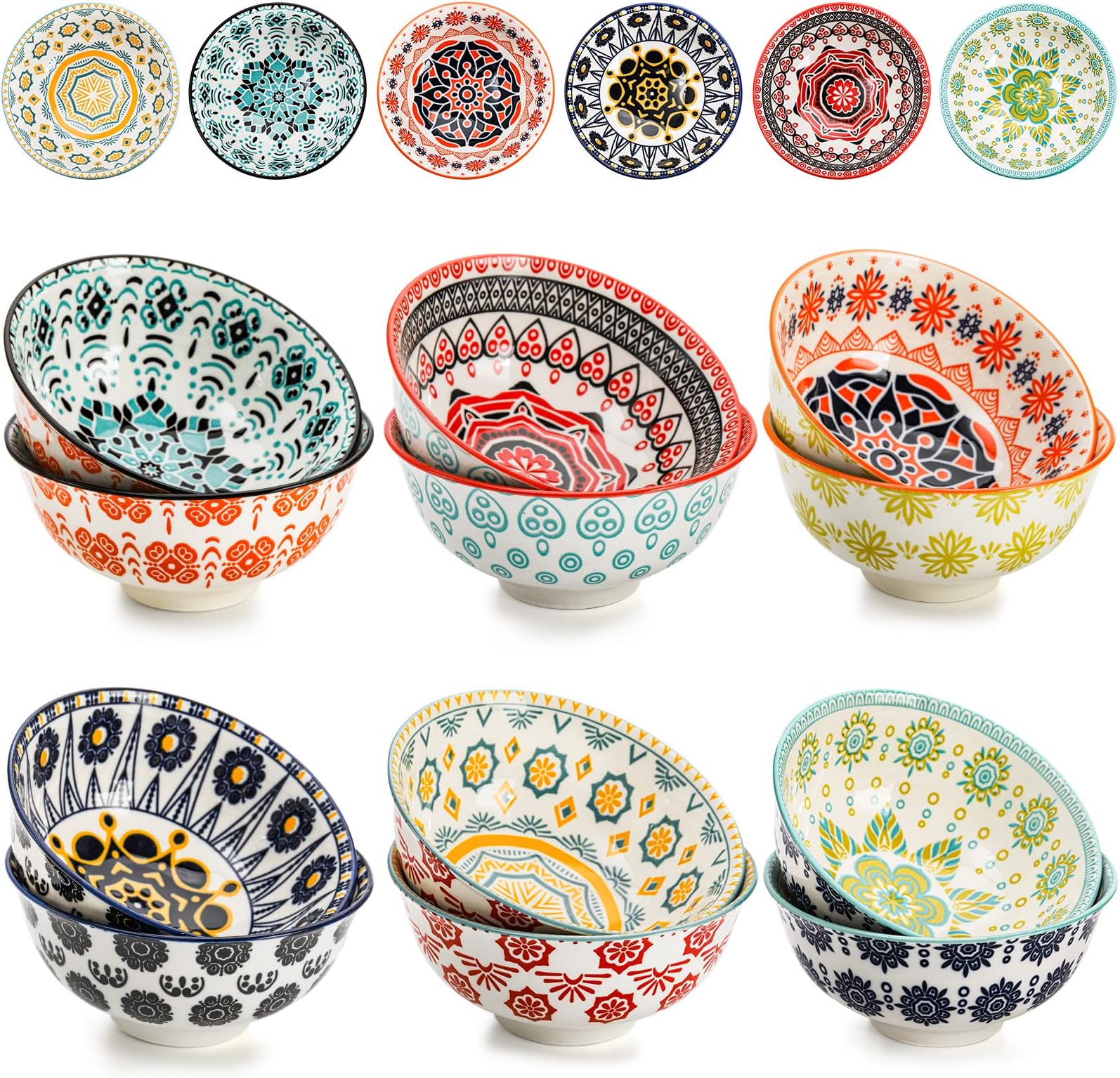 Amazon.com: Now Designs Pink Geo Stamped Porcelain Bowls 4 inch, Set of ...