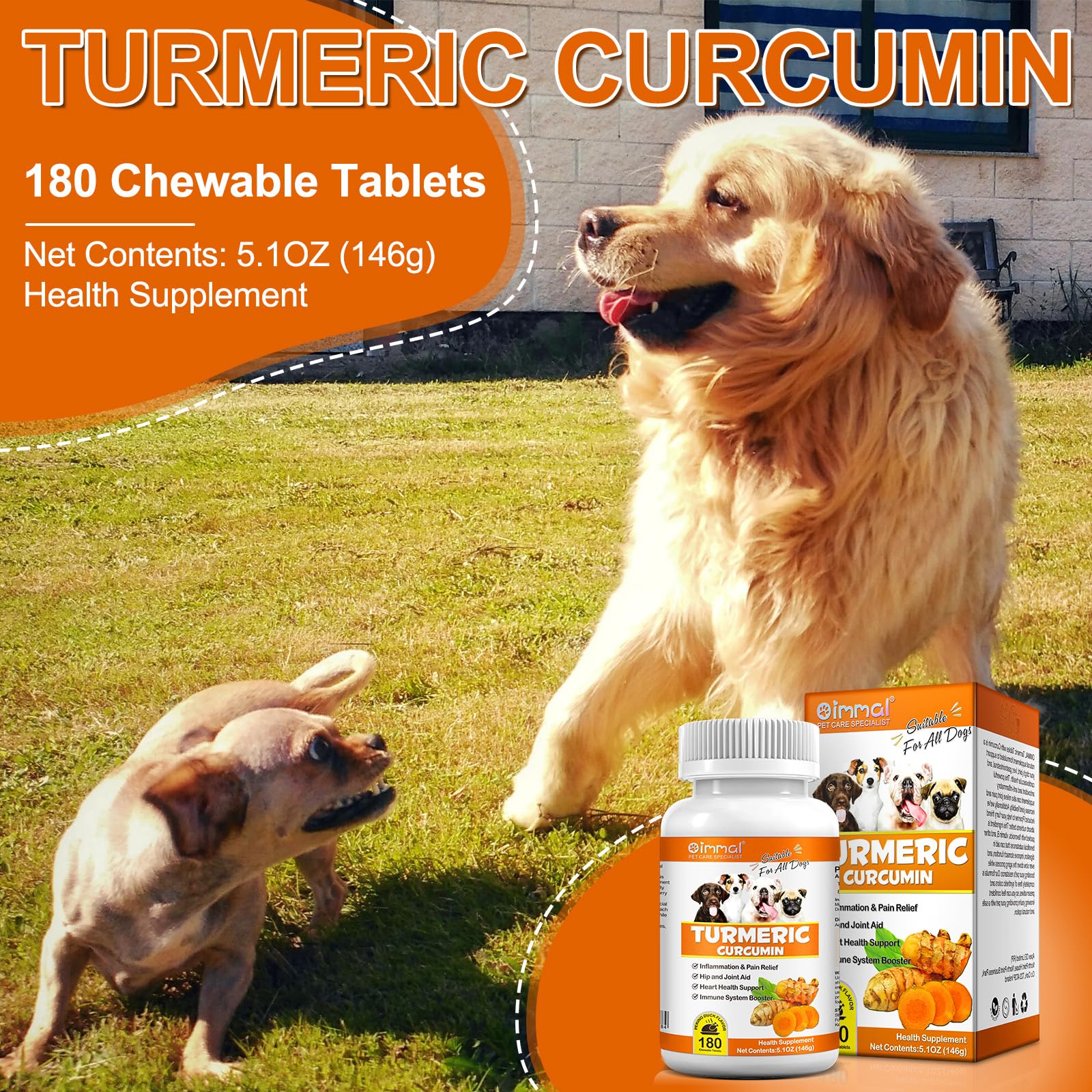 Turmeric For Dogs,180p Turmeric Chewable Tablets,Curcumin Antioxidant ...