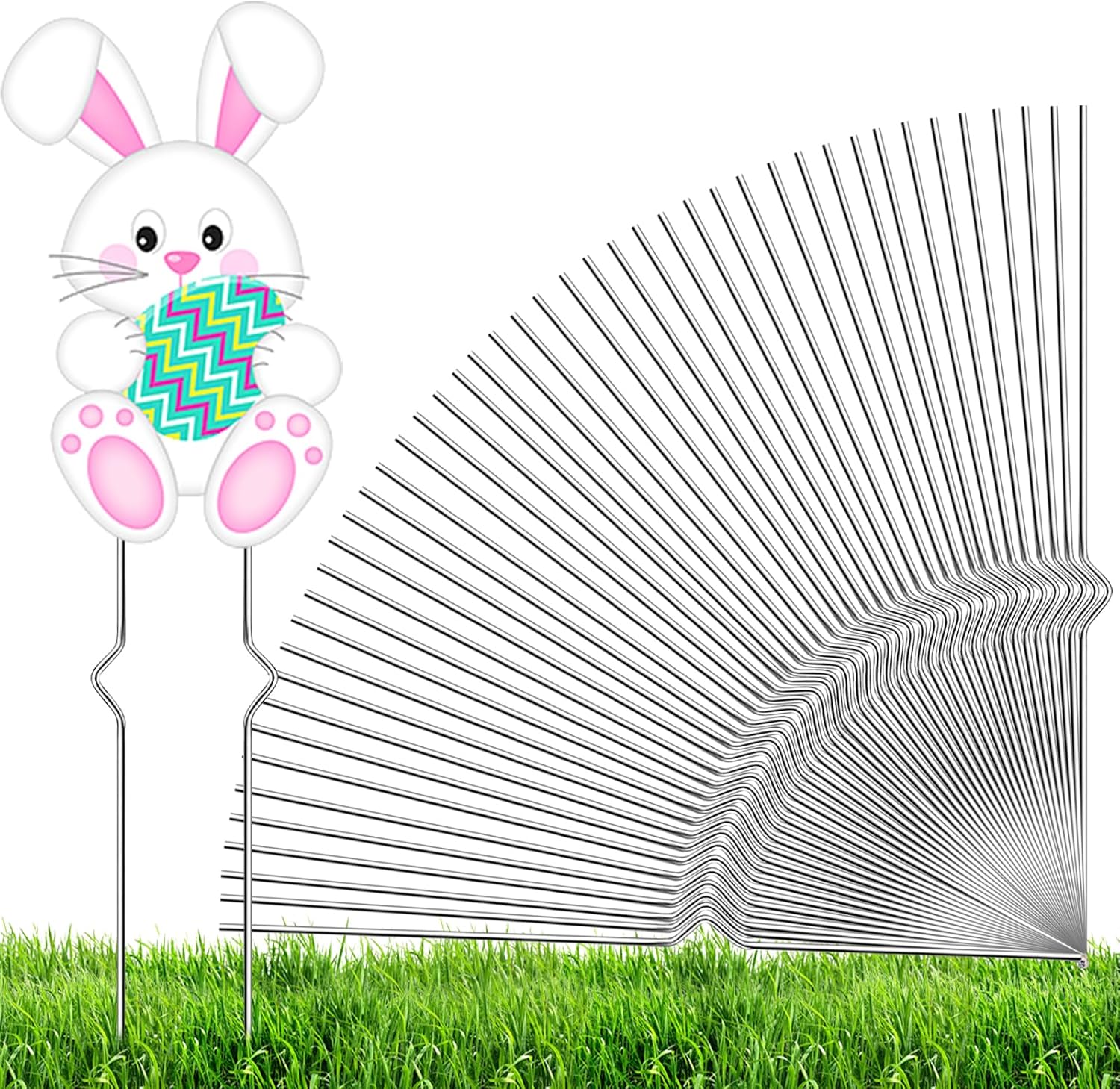 Amazon.com : NDSWKR 60 Pieces Yard Sign Stakes, 13.8 Inch Heavy Duty ...