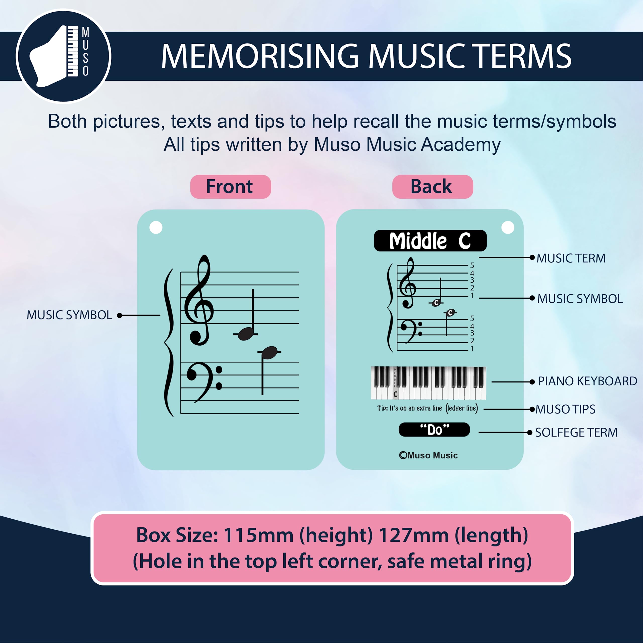 Snapklik.com : MUSO Music Flash Cards For Beginner Music Students ...