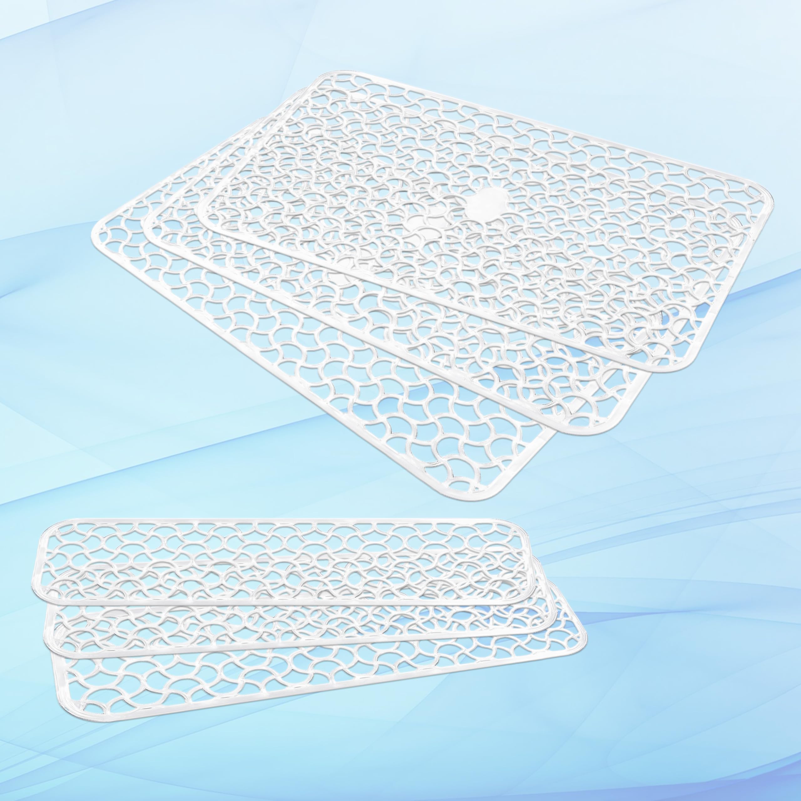 Kuber Industries PVC Fridge Mat with Fridge Rectangular Door Tray Mat 6 ...