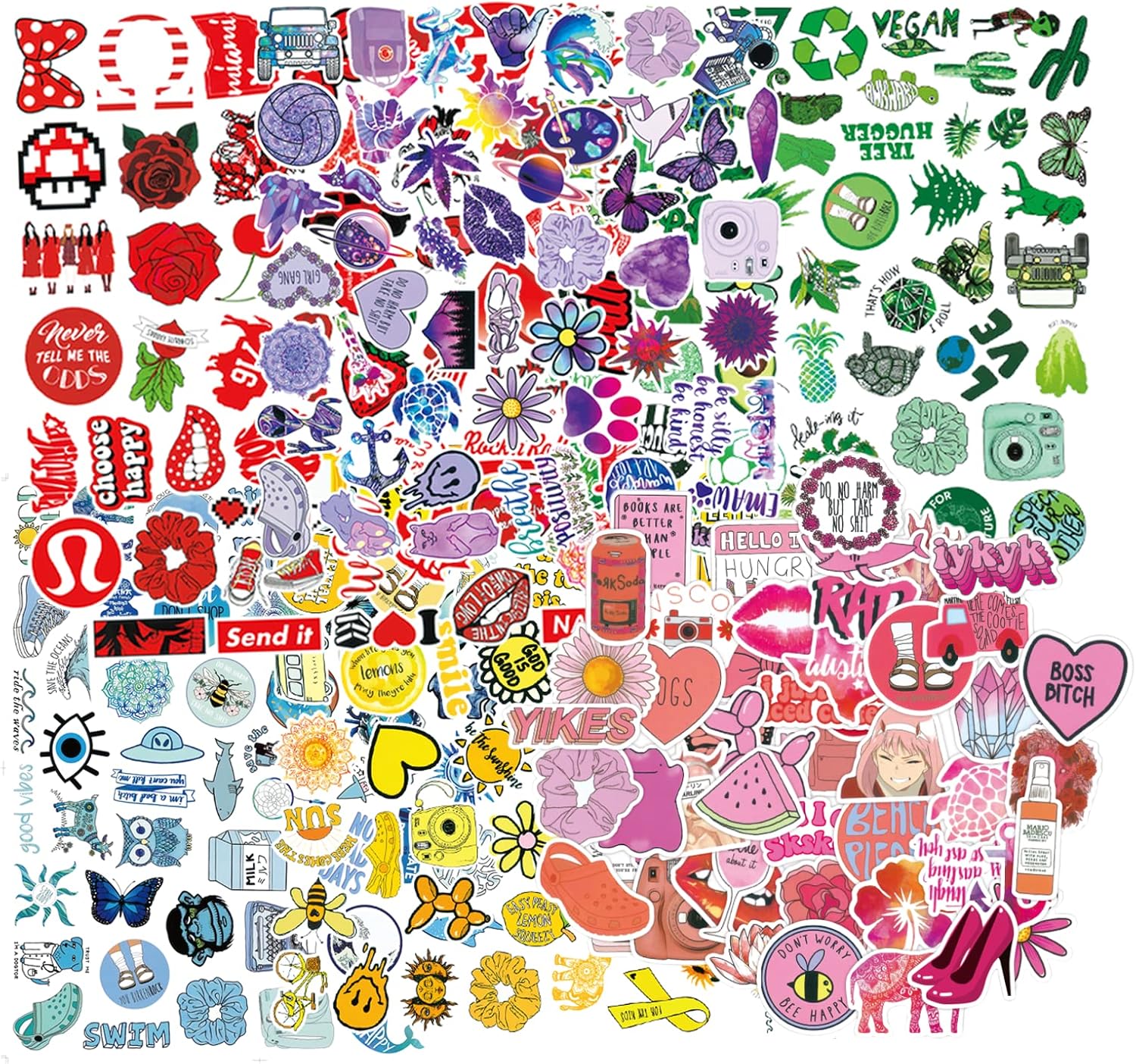 300PCS Adult Stickers,Stickers for Adults,Adult Cartoon Skateboard ...
