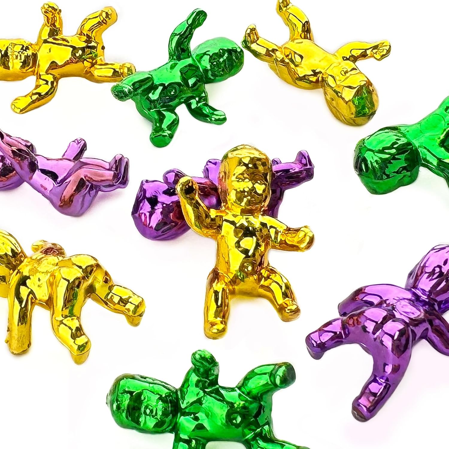 Amazon.com: MEMOVAN 24PCS Mardi Gras King Cake Babies 1.2inch Purple ...