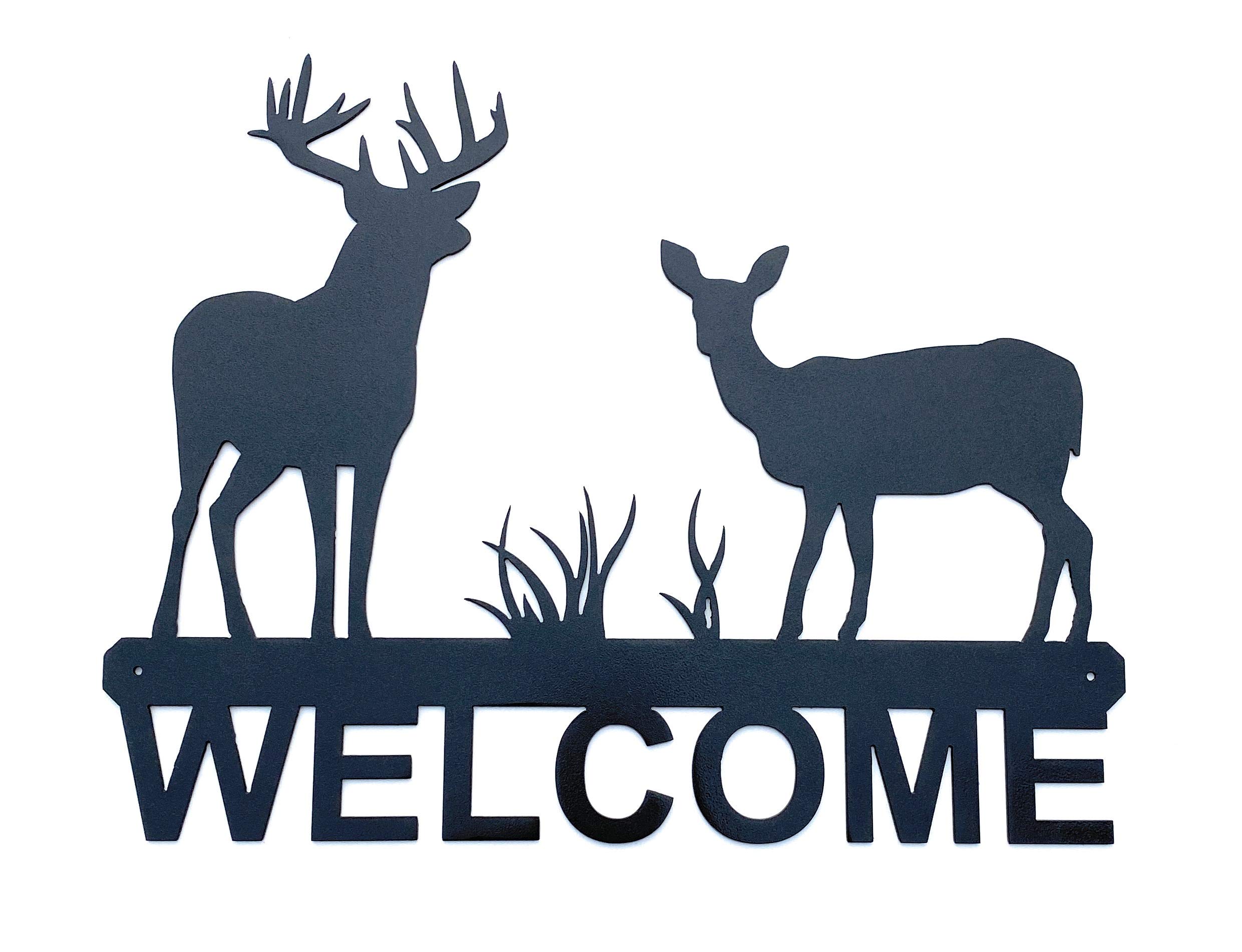 Buy Deer Welcome Sign | Deer Welcome | Whitetail | Wall Art | Metal ...