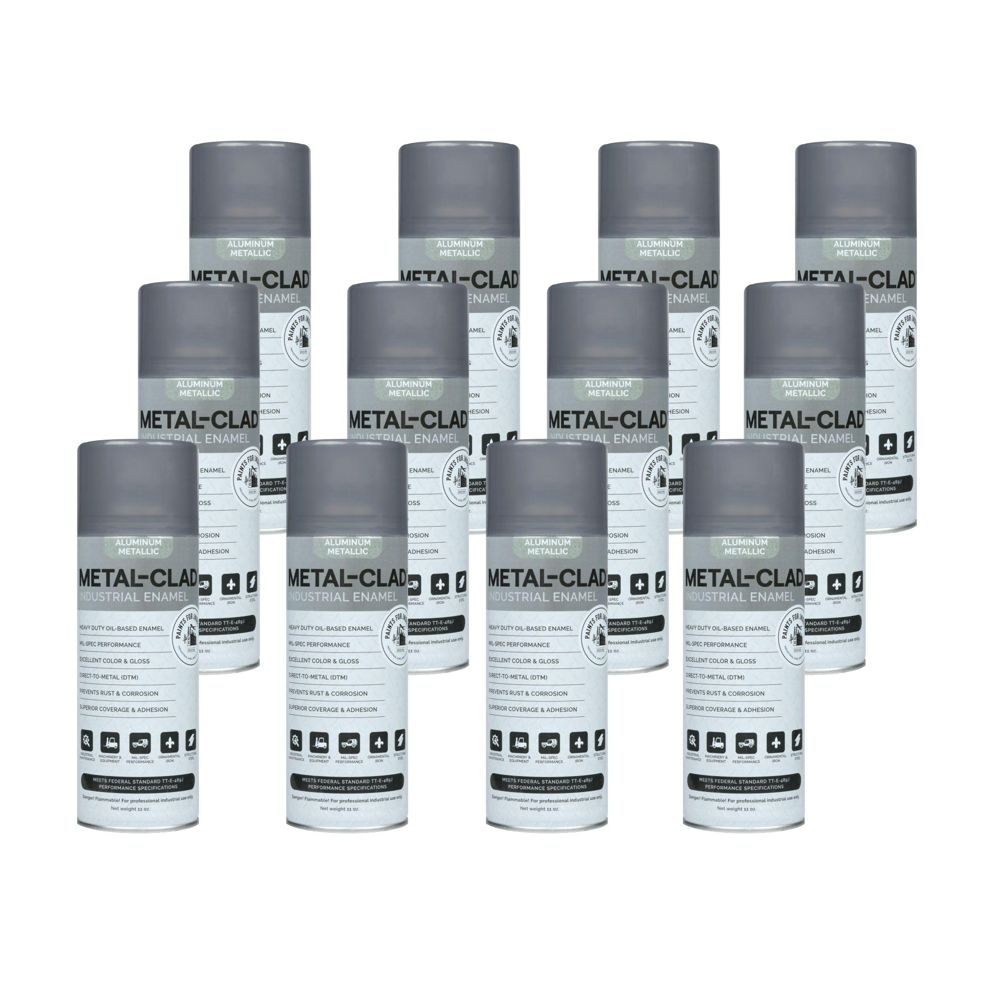 METAL-CLAD Paints For Industry Industrial Enamel, Aerosol Spray Paint ...