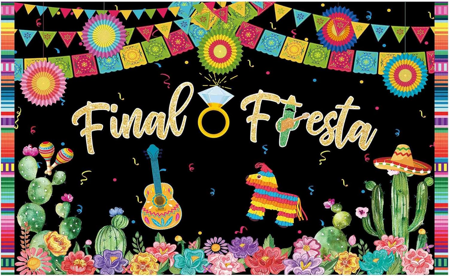 Amazon.com : Allenjoy Final Fiesta Bachelorette Party Decorations ...