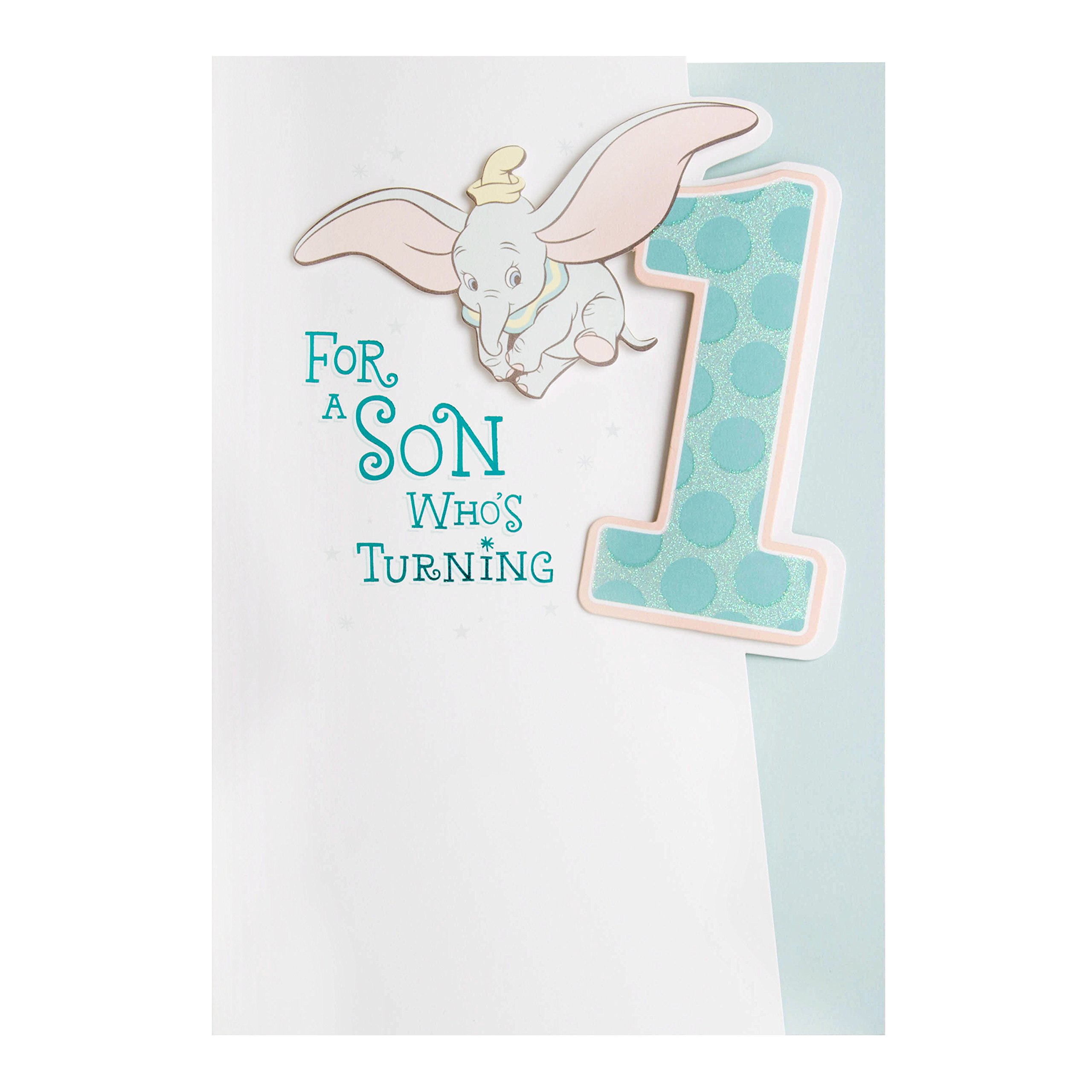 Hallmark Dumbo 1st Birthday Card "for Son" - Medium : Amazon.co.uk ...