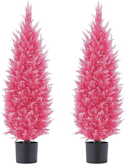 Amazon.com - Pink Artificial Cedar Pine Tree Silk Tree Arborvitae Tree ...