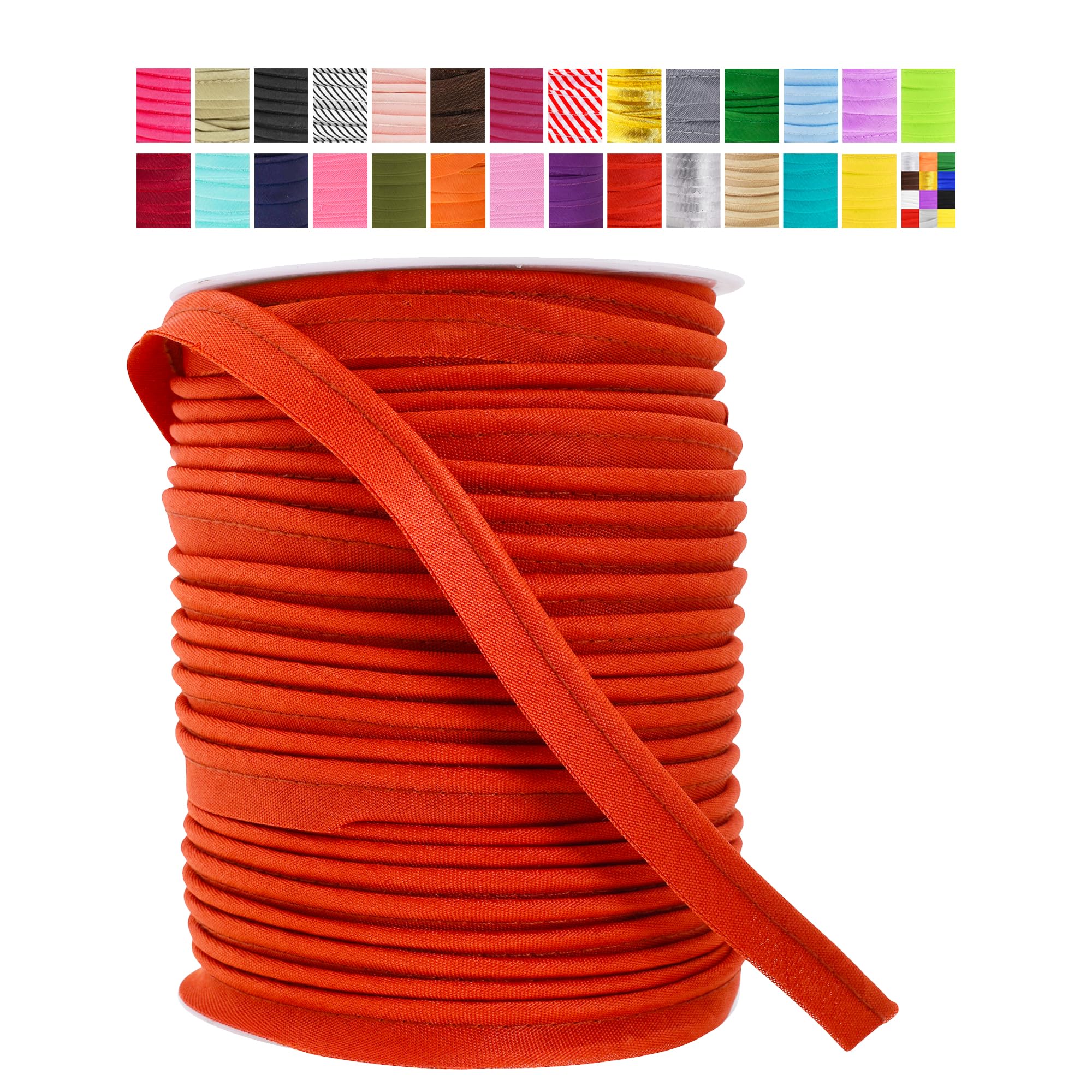 Amazon.com: Mandala Crafts Tomato Red Maxi Piping Bias Tape with ...