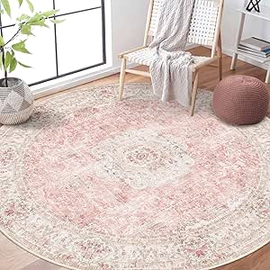 Amazon.com: Castage Pink Round Rug 6ft,Large Circle Area Rugs for ...