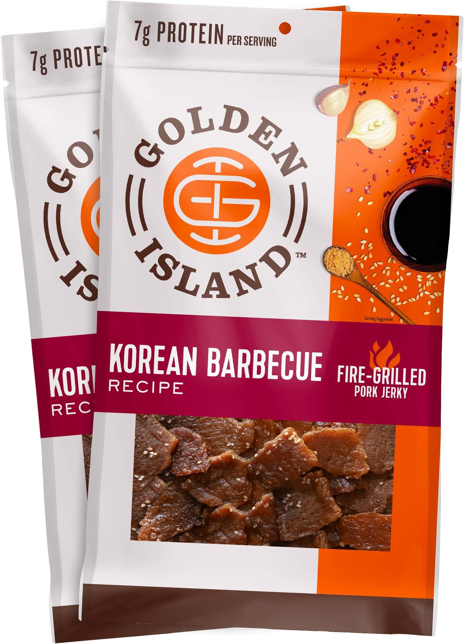 Amazon.com: Golden Island Pork Jerky Korean BBQ Flavored, Specialty ...