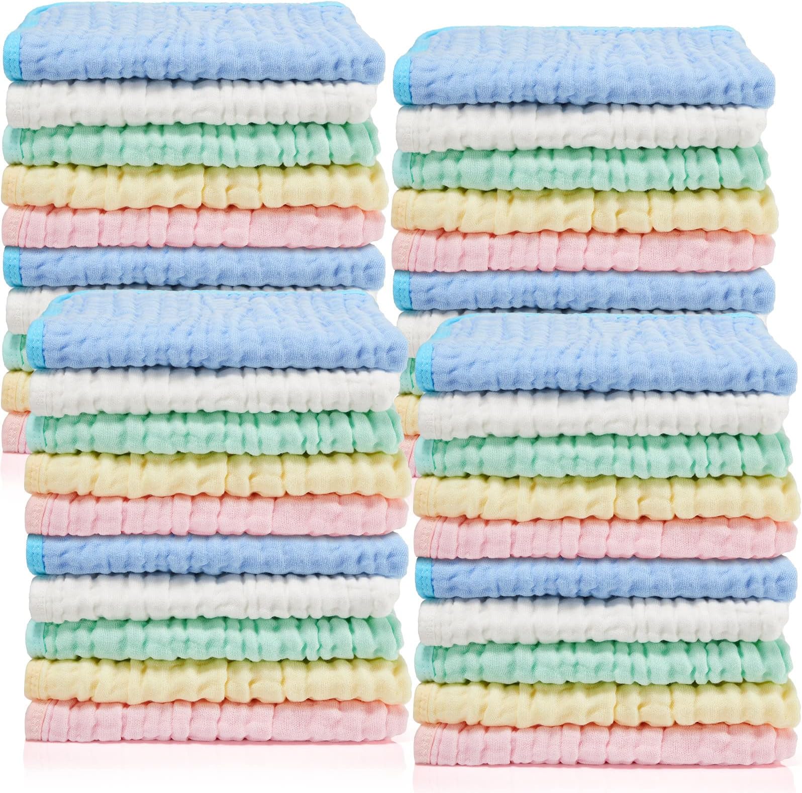 Amazon.com: Tudomro 20 Pack Muslin Burp Cloths 20 x 10 Inch Absorbent ...