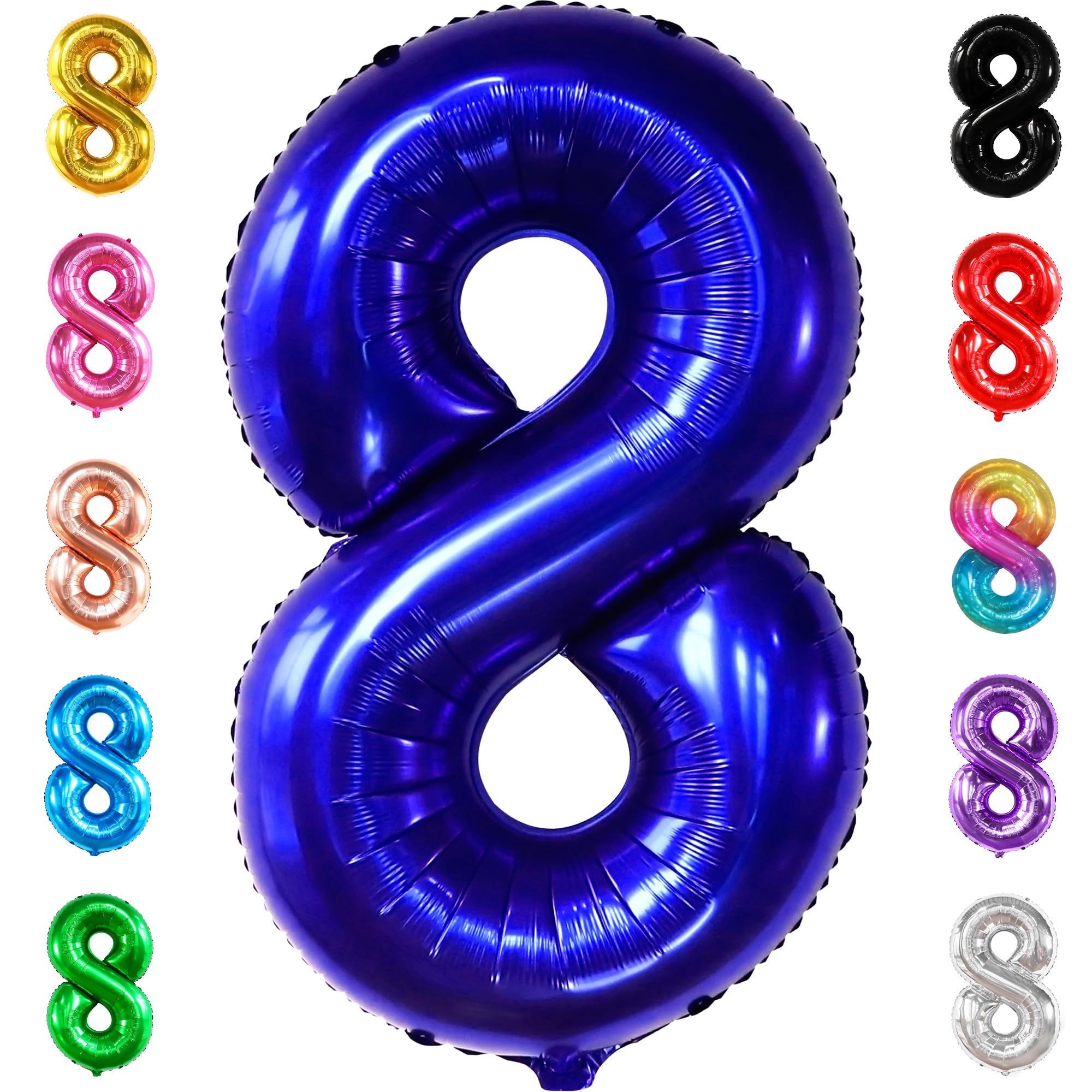 Snapklik.com : Navy Blue Number 8 Balloon - 40 Inch Number 8 Balloons ...