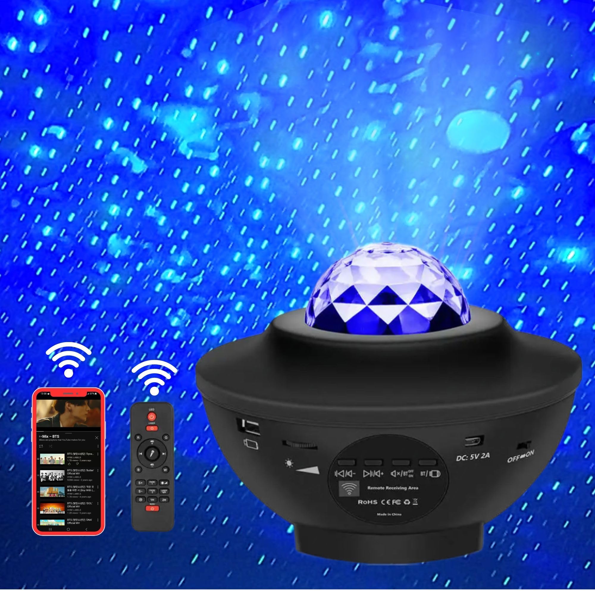 KOSU Galaxy Projector Star Projector with Remote Control, Color ...