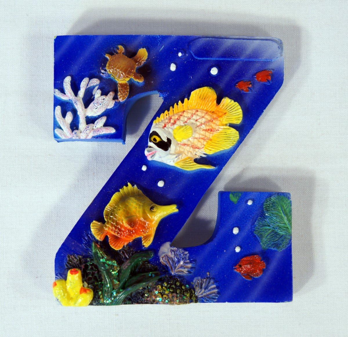 Amazon.com: Handpainted Beach Ocean Scenery English Alphabet Letter ...