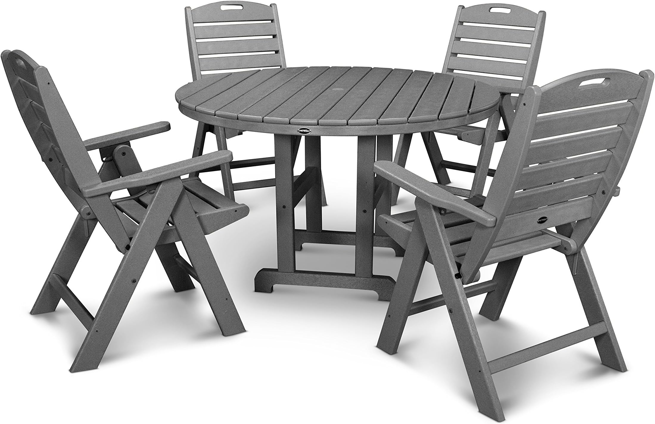 Amazon.com - POLYWOOD® Nautical Dining Set, Slate Grey - Table & Chair Sets
