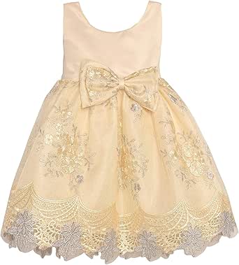 Amazon.com: Princess Kloset Baby Girls Ivory White Floral Lace Overlay ...