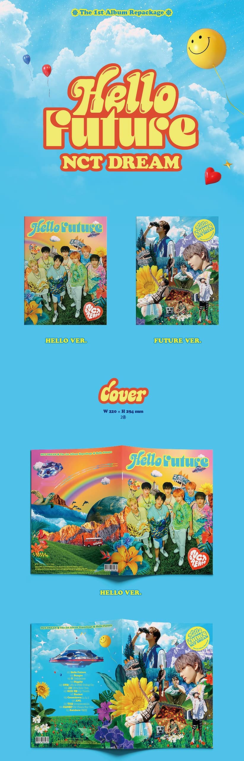 NCT Dream - Hello Future [Hello + Future Full Set Ver.] (1st Repackage ...