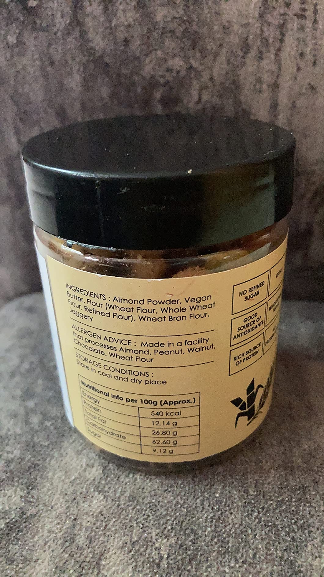 Snackible Wheat & Jaggery Cookies (Pack of 2) - 2x200gm | Vegan | No ...