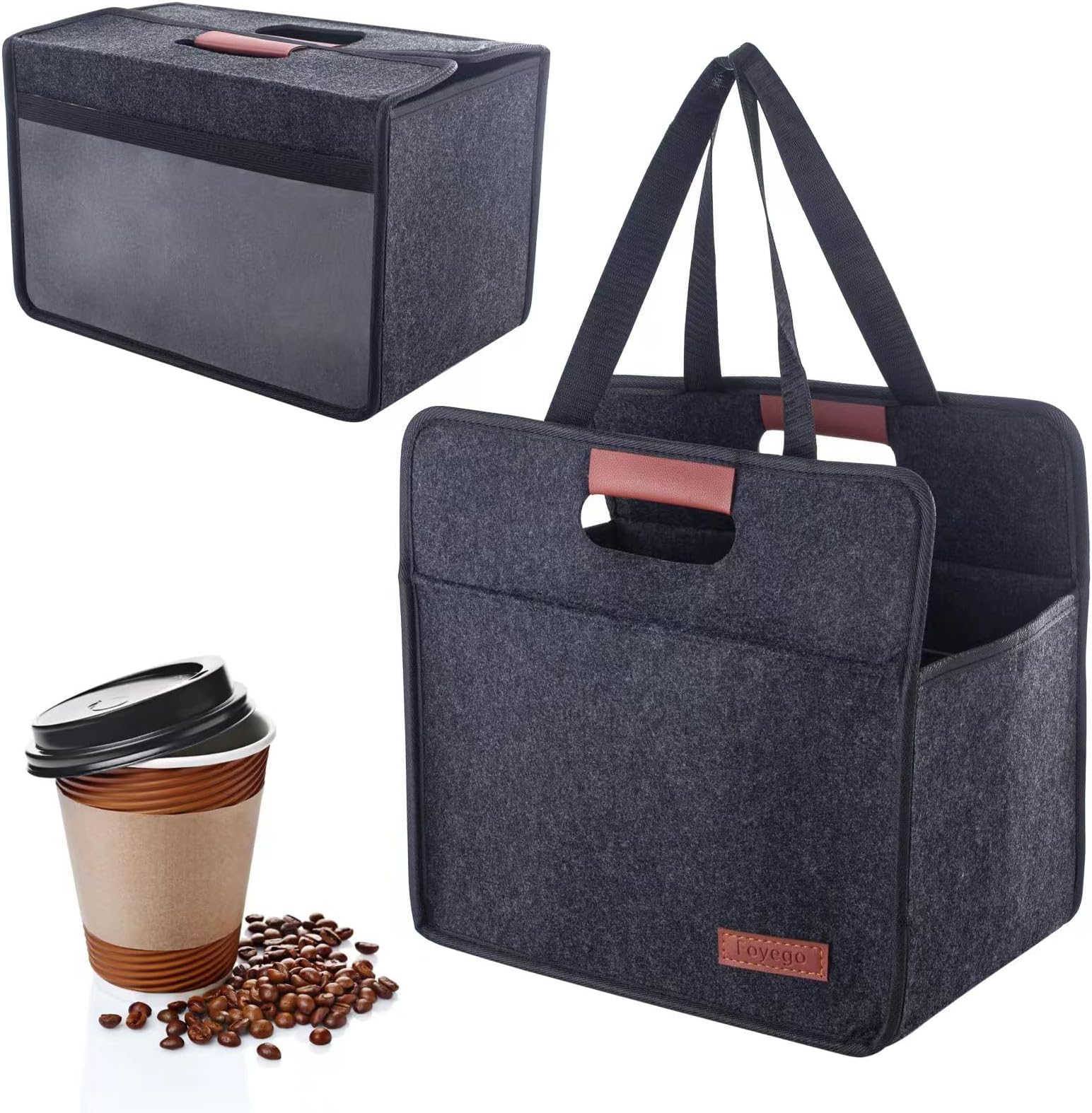 Amazon.com: Drink Caddy Portable Drink Carrier and Reusable Coffee Cup ...