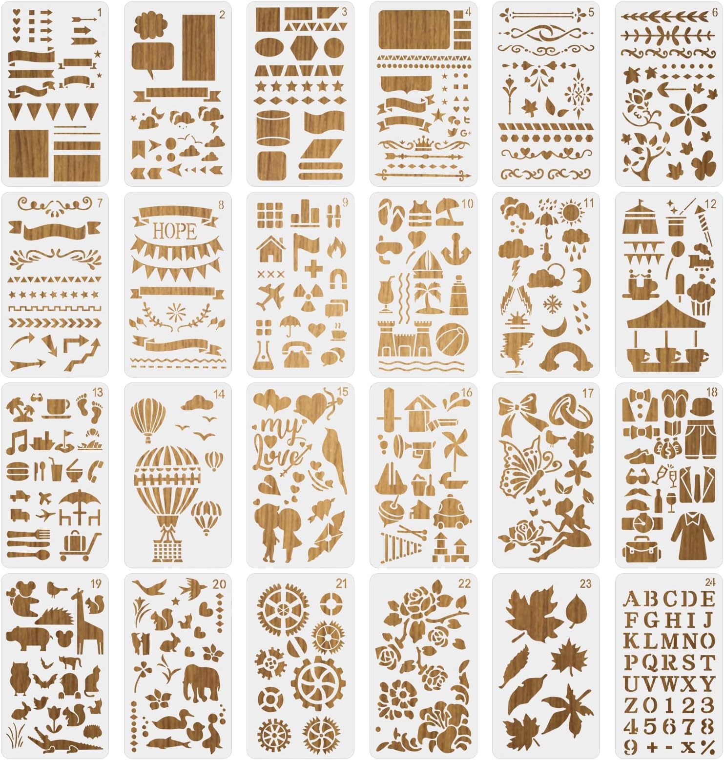 Speech Bubbles Layering Stencil, 11.43 x 16.51 cm - Stencil Company ...