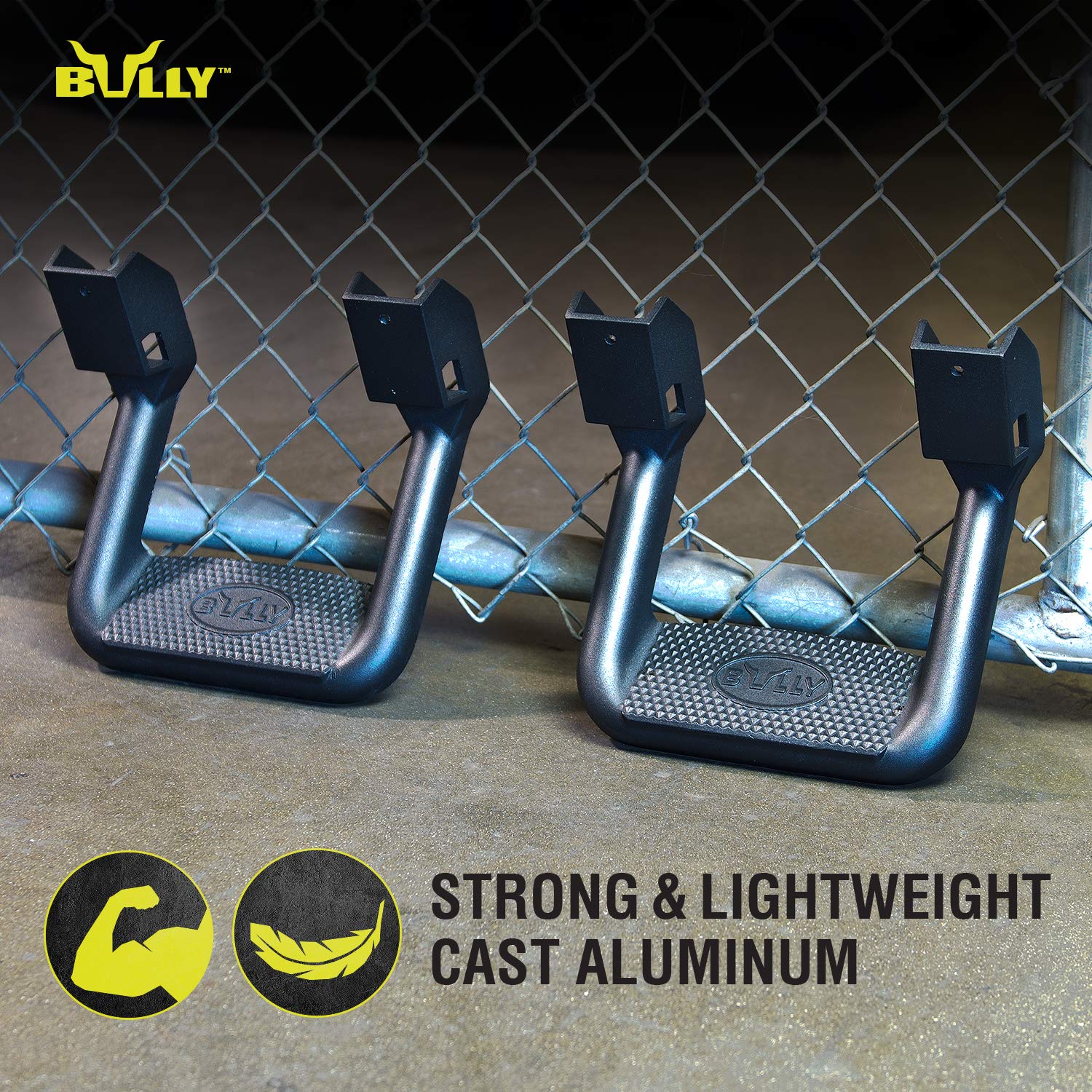 Bully BBS-1103 Truck Black Powder Coated Side Step Set, 2 Pieces (1 ...