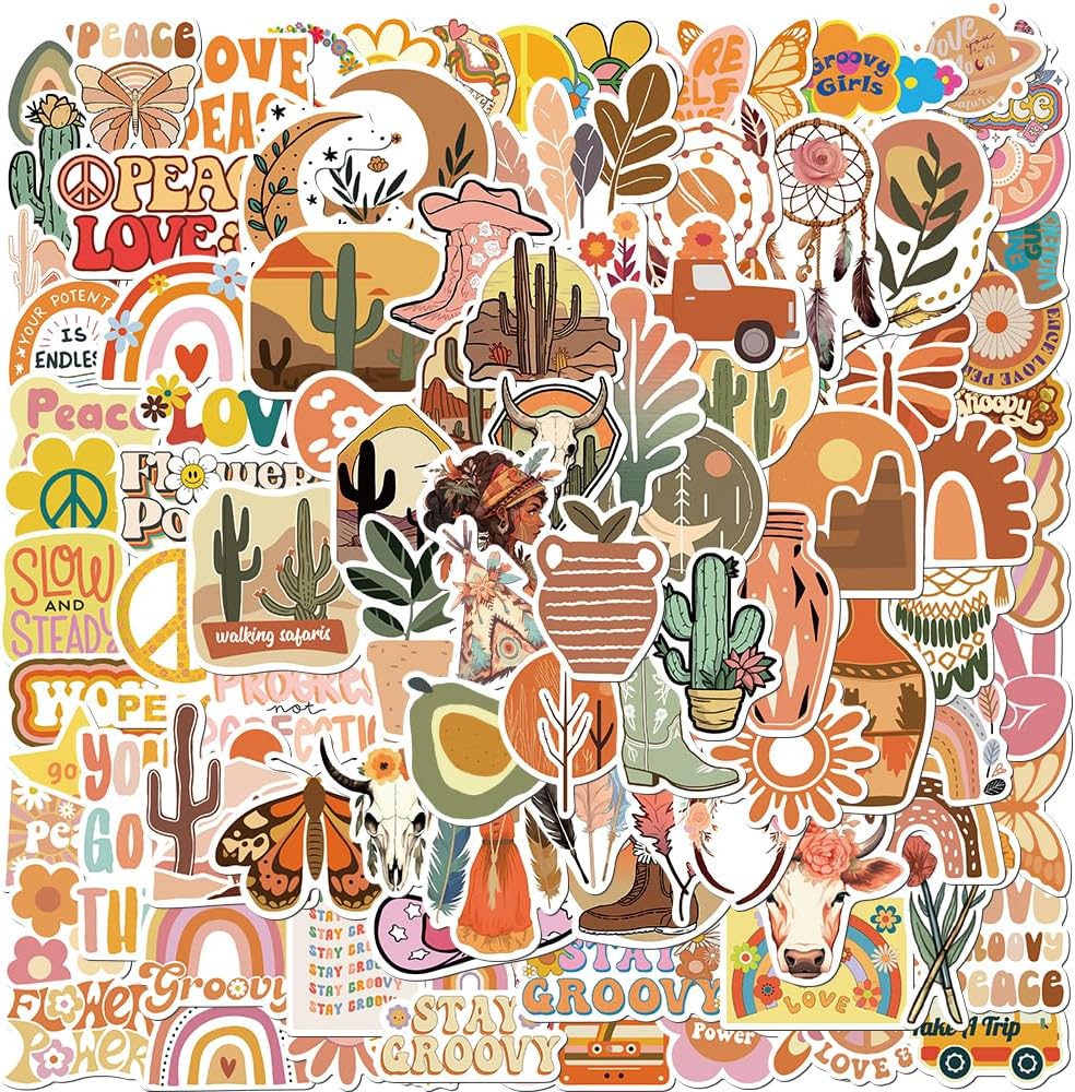 Amazon.com: 20 PCS Stickers Pack Bull Aesthetic Riding Vinyl Colorful ...