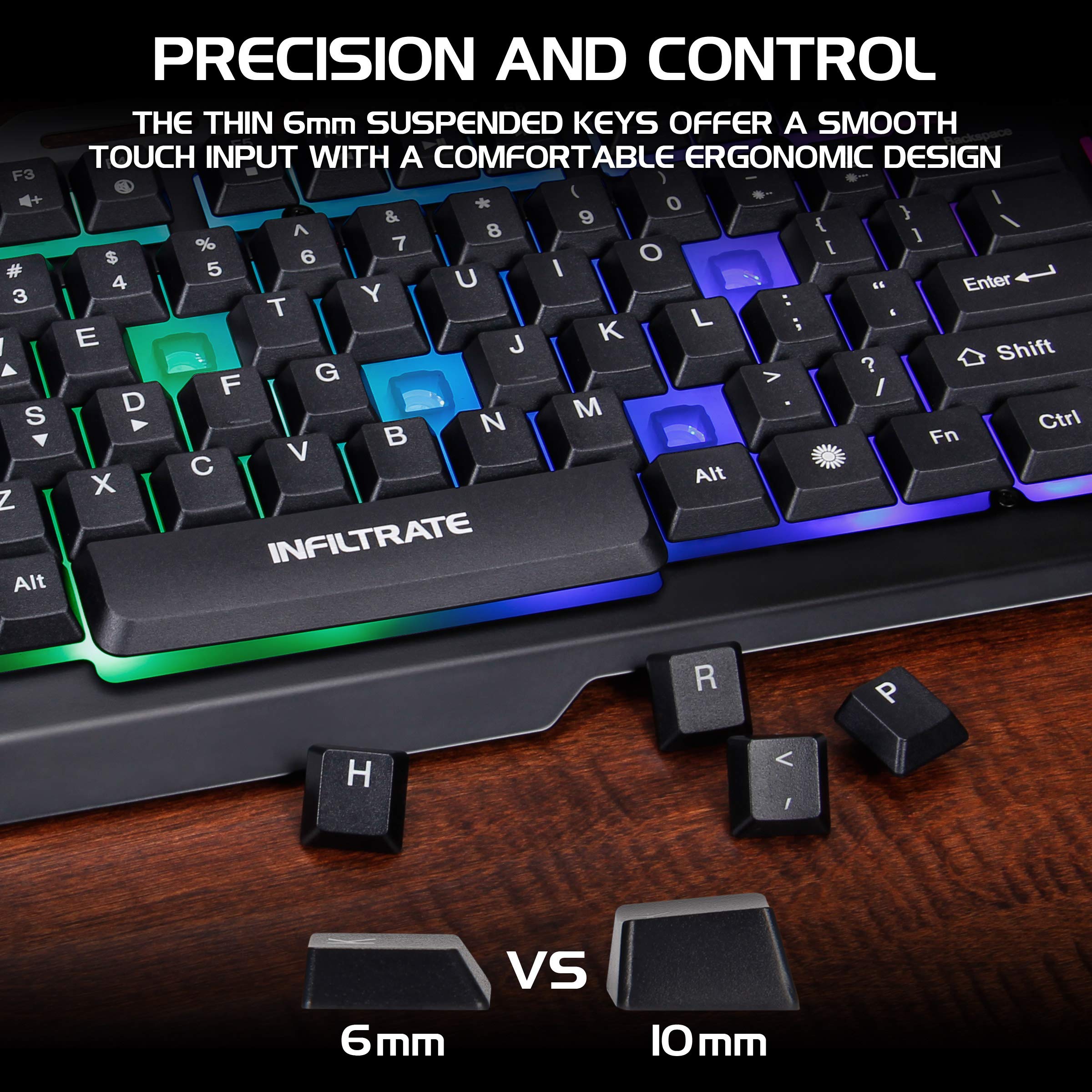 Snapklik.com : ENHANCE Infiltrate KL2 Membrane Gaming Keyboard - Quiet ...