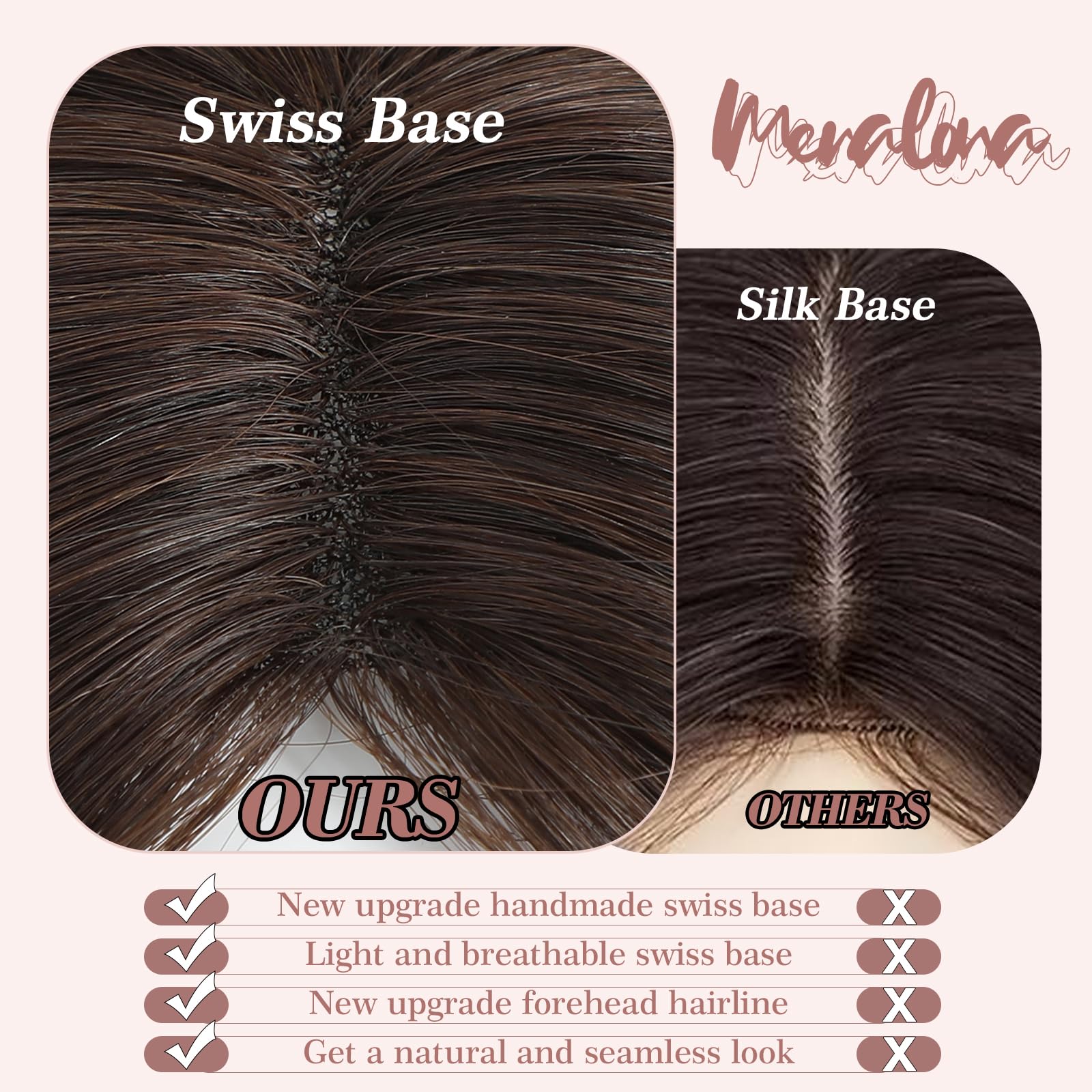Snapklik.com : Meralona 12 Inch Hair Toppers For Women Real Human Hair ...