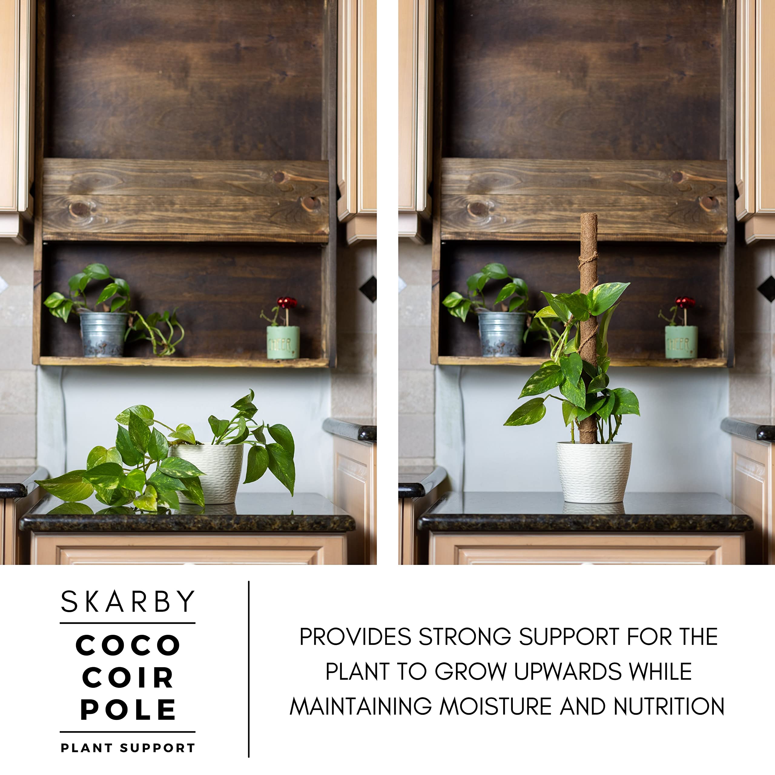 SKARBY 4 Pack Coir Totem Pole 17" Each (merge-able to 55") Extendable ...