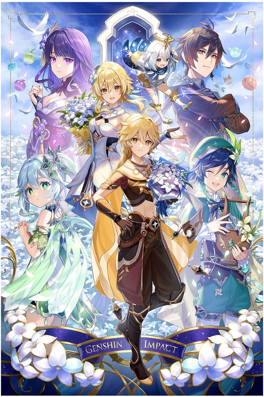 Amazon.com: Debubo Genshin Impact Poster Japan Manga Personality Anime ...