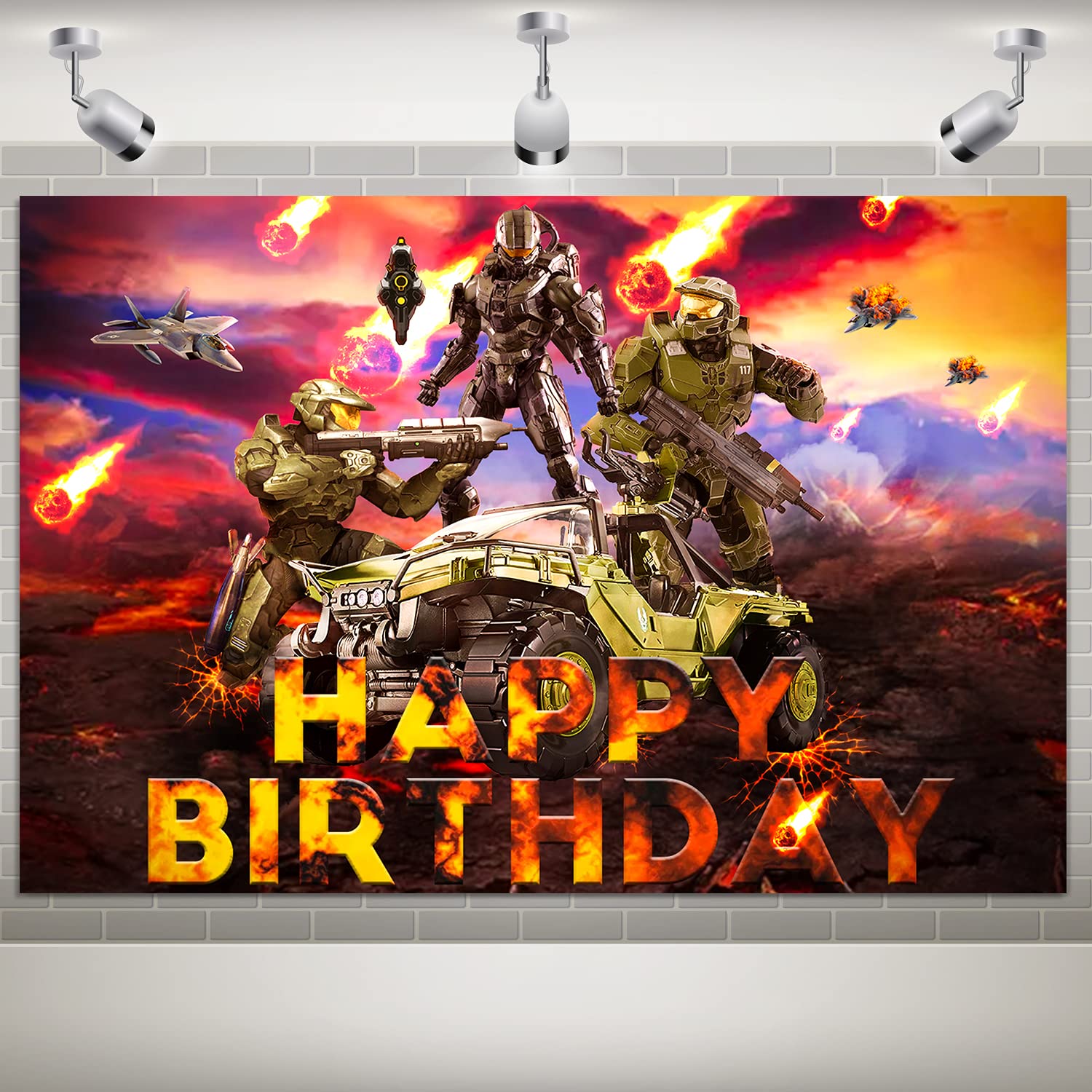 Buy Halo Birthday Party Supplies, Halo Party Supplies Backdrop Master ...