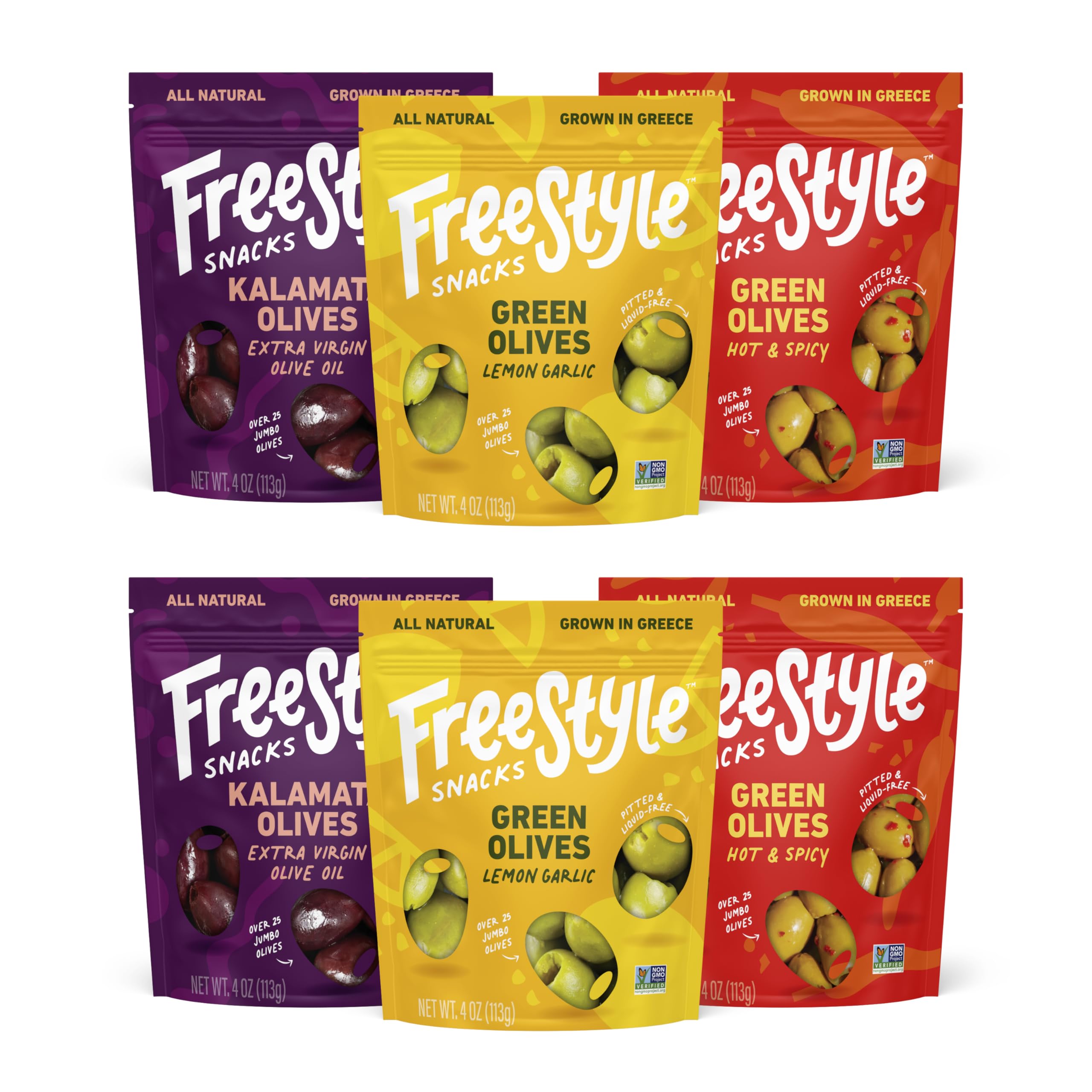 Freestyle Snacks Olive Snack Packs Fresh Pitted Kalamata And Green ...